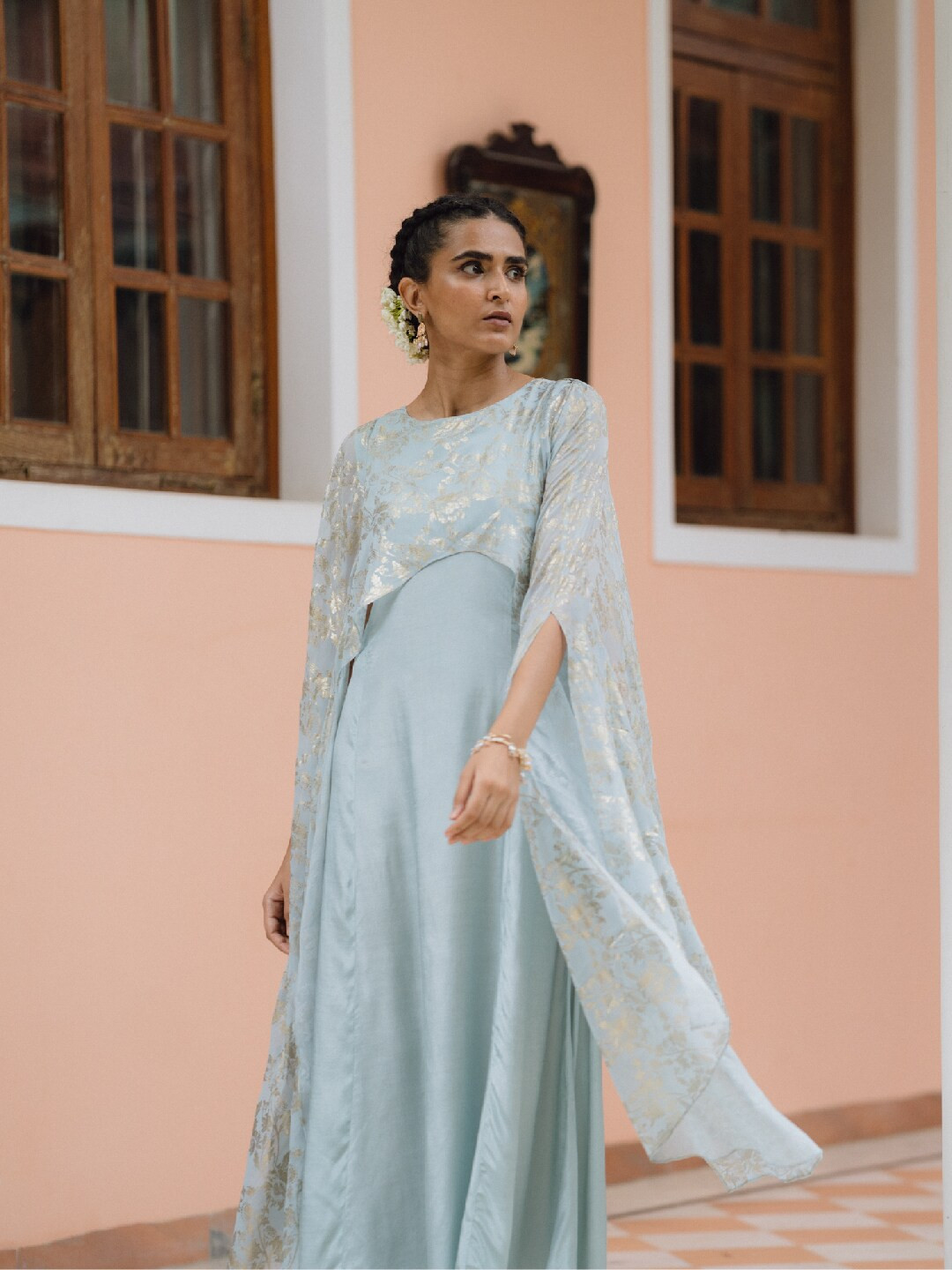 Buy W Blue Ethnic Maxi Maxi Ethnic Dress - Ethnic Dresses for Women ...