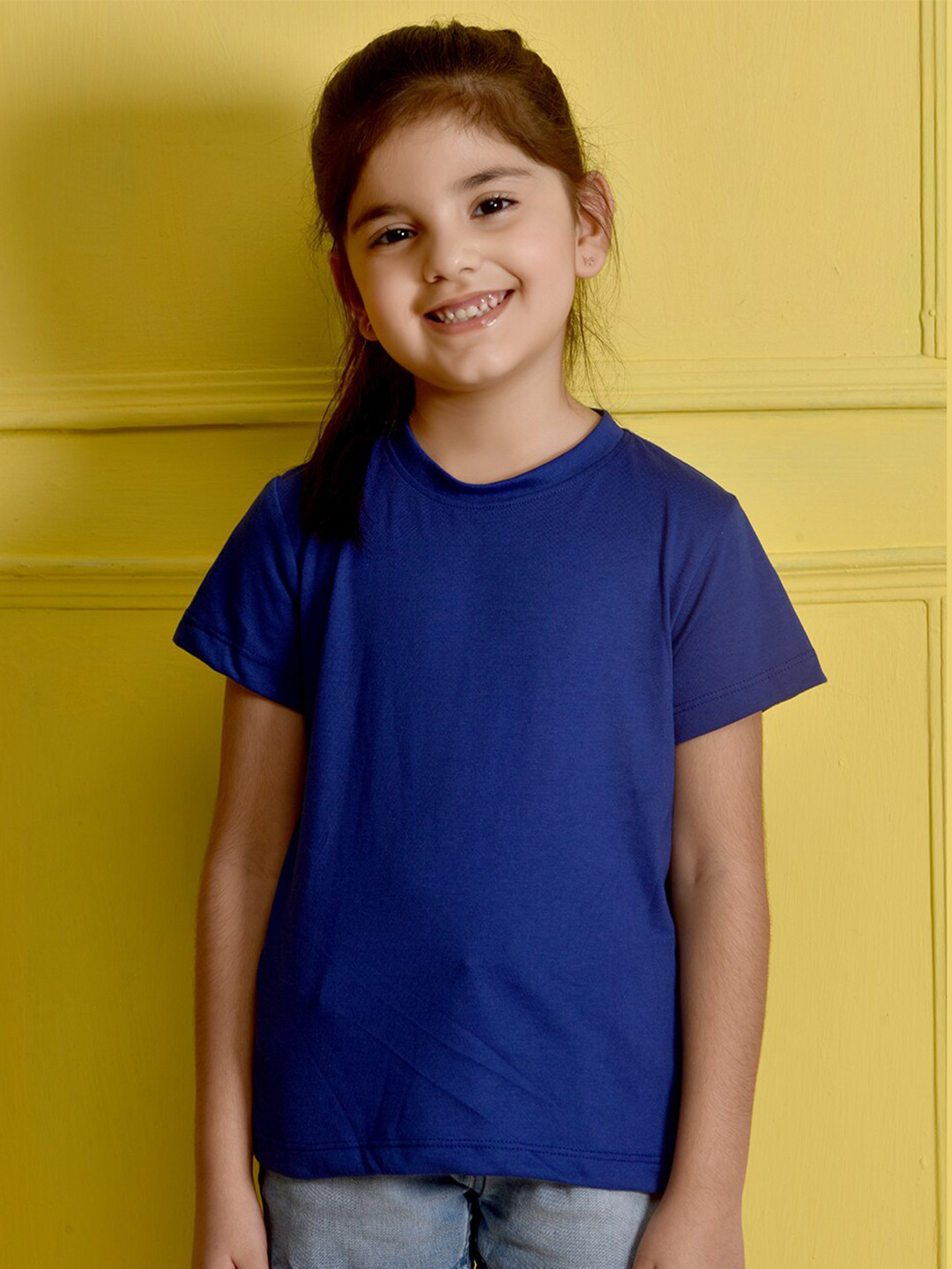 Buy NUSYL Girls Blue Solid T Shirt - Tshirts for Girls 20462312 | Myntra