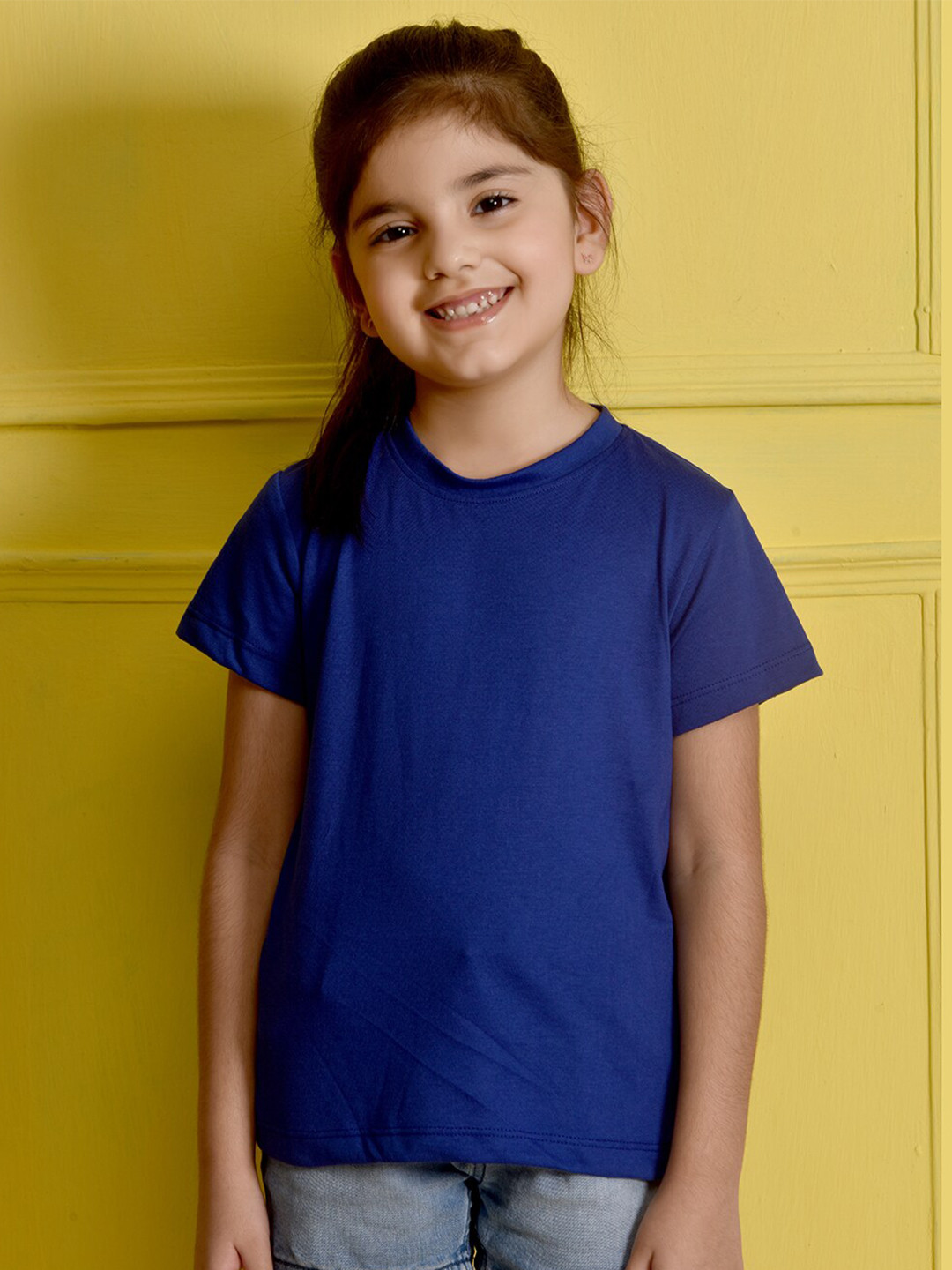 Buy NUSYL Girls Blue Solid T Shirt - Tshirts for Girls 20462318 | Myntra
