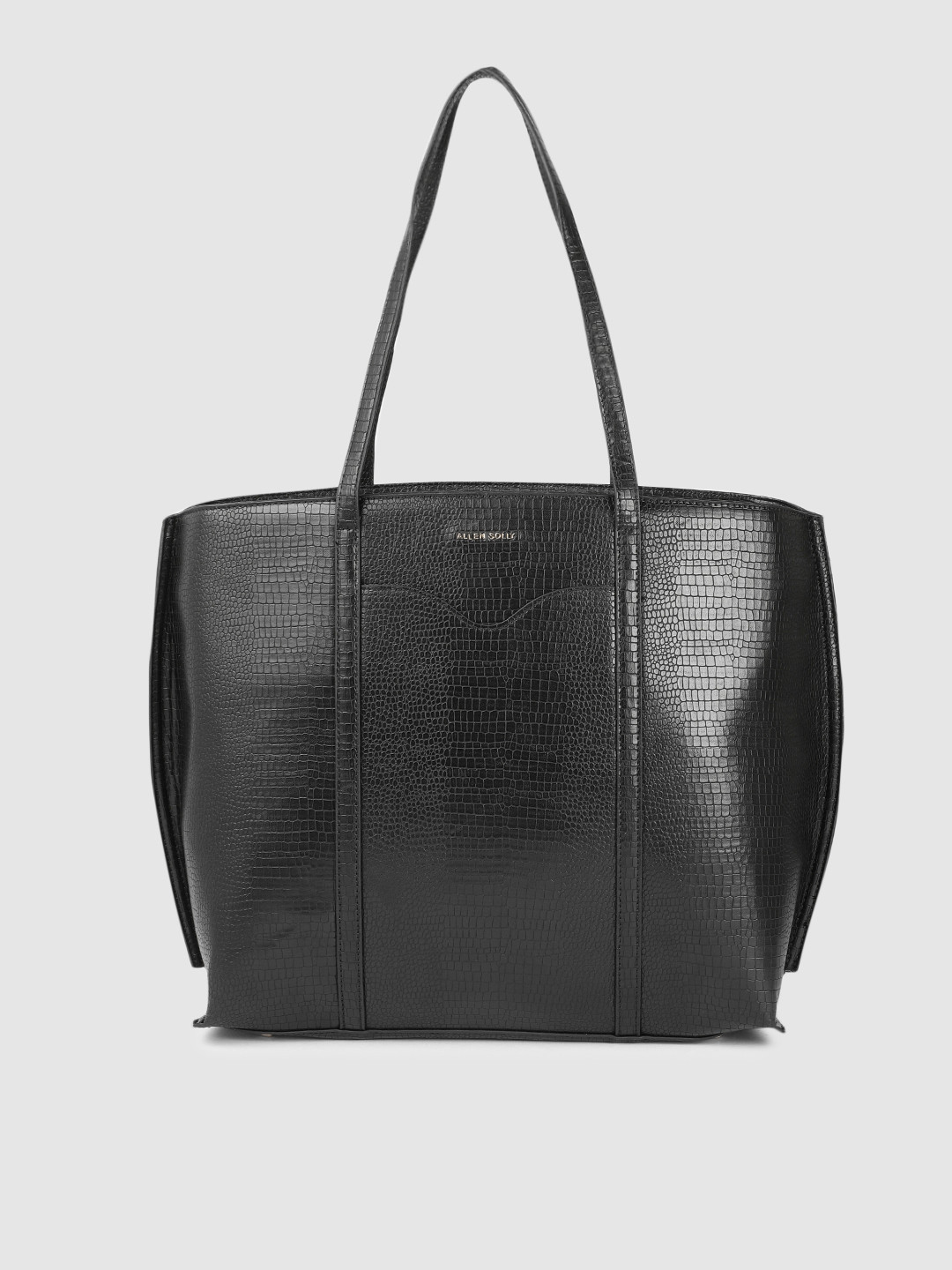 Buy Allen Solly Black Textured Shoulder Bag - Handbags for Women ...