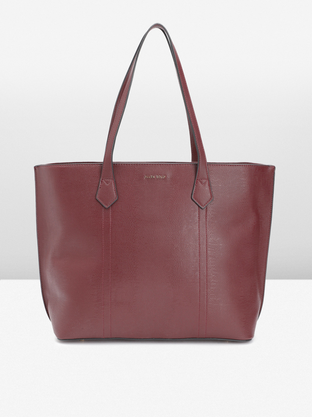 Buy Allen Solly Textured PU Oversized Structured Laptop Shoulder Bag ...