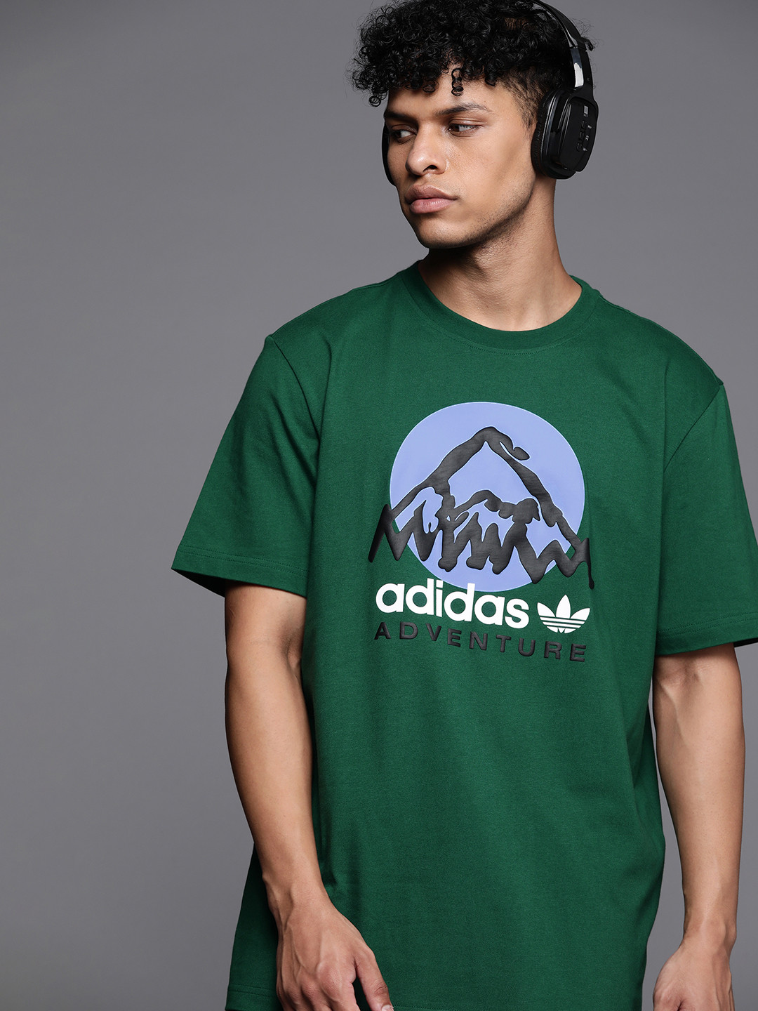 Buy ADIDAS Originals Men ADV MTN F Brand Logo Printed Pure Cotton T ...