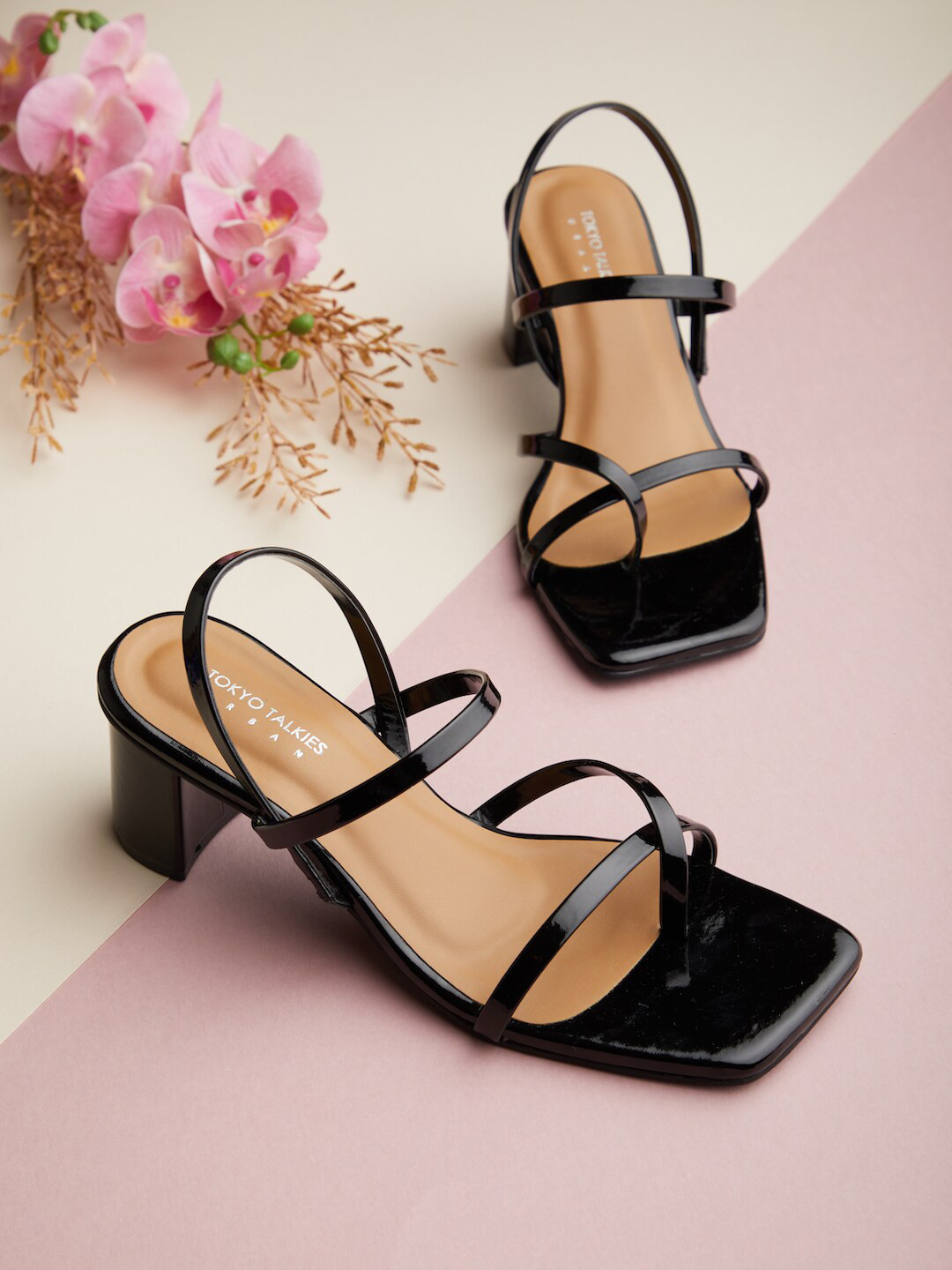 Buy Tokyo Talkies Women Black Block Sandals - Heels for Women 20468806 ...
