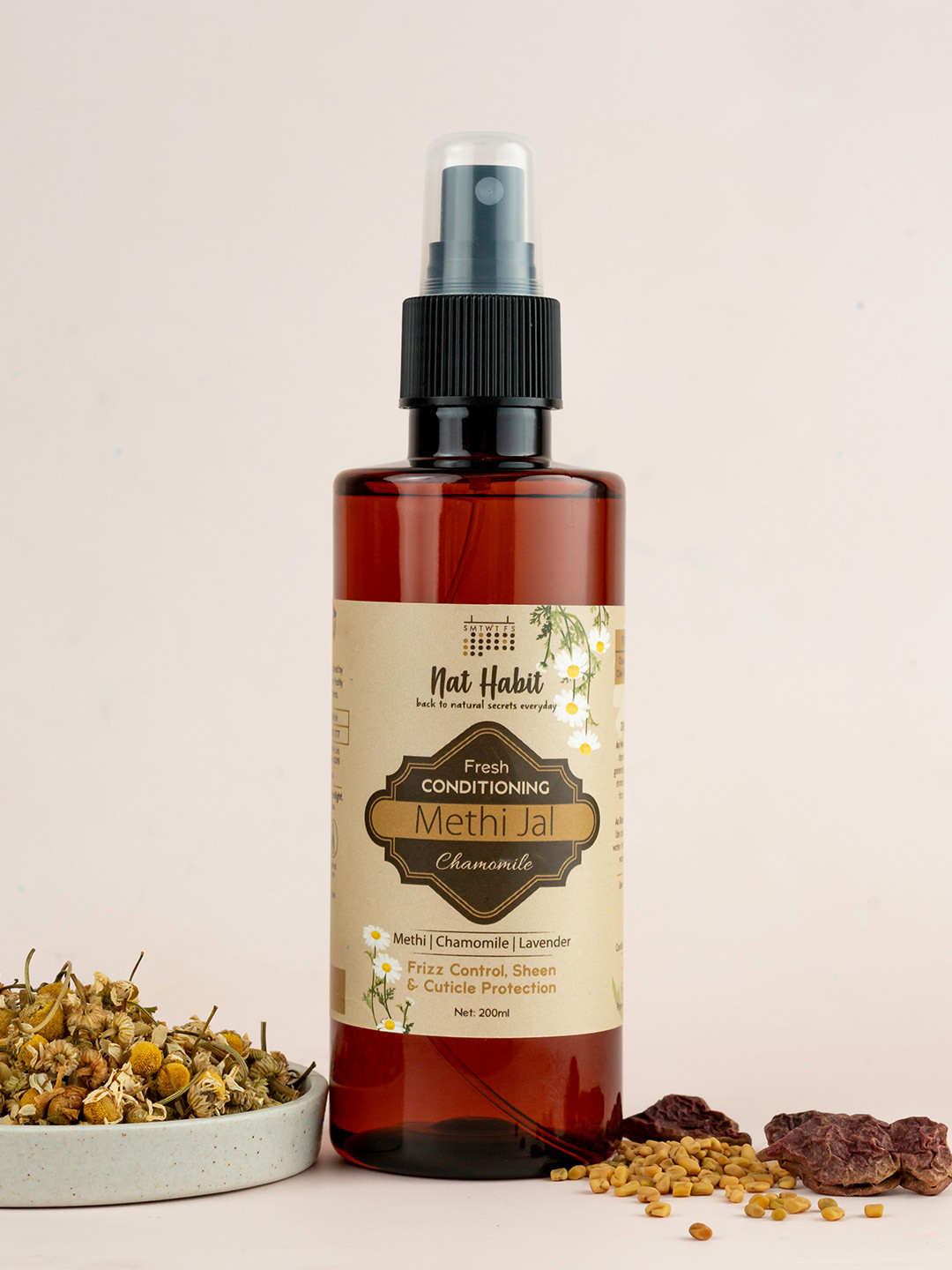 Buy Nat Habit Chamomile Conditioning Methi Jal 200ml - Hair Serum for ...