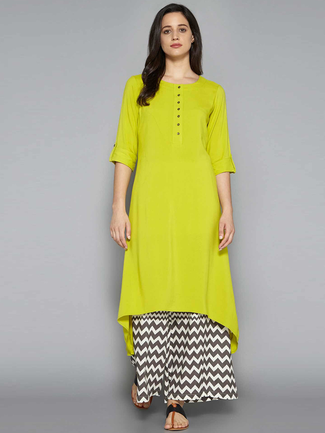 Buy Pistaa Women Lime Green Kurta - Kurtas for Women 20472706 | Myntra