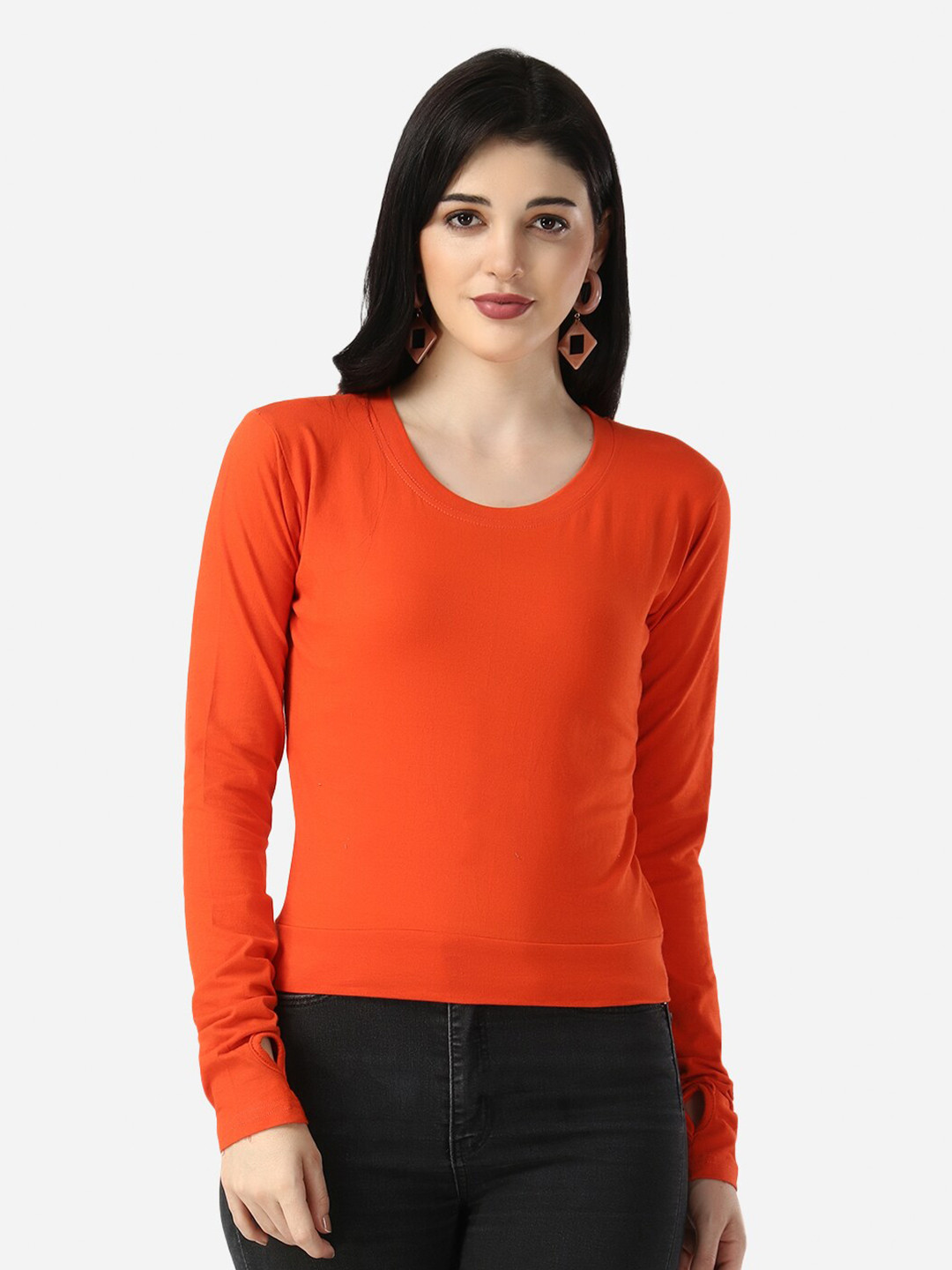 Buy Viral Trend Women Orange Solid Top - Tops for Women 20473778 | Myntra