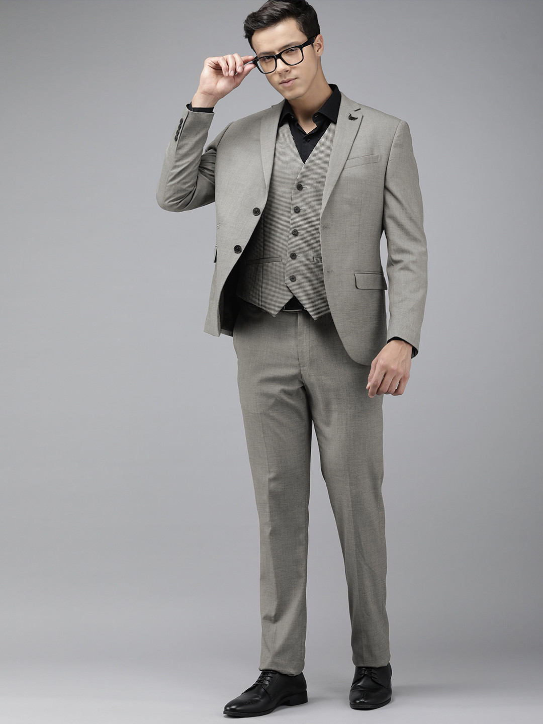 Buy Blackberrys Men Slim Fit Single Breasted 3 Piece Formal Suits ...