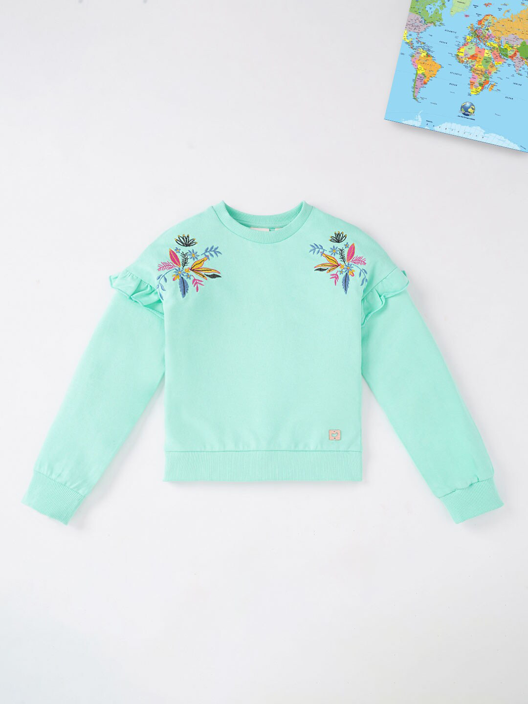 Buy Ed A Mamma Girls Green Sweatshirt - Sweatshirts for Girls 20488356 ...