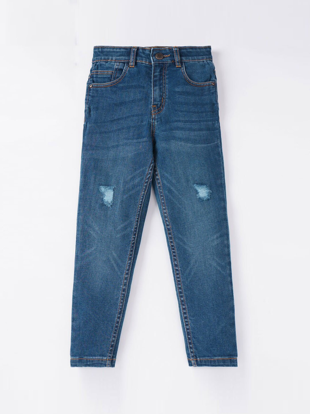 Buy Ed A Mamma Boys Blue Straight Fit Mildly Distressed Light Fade ...