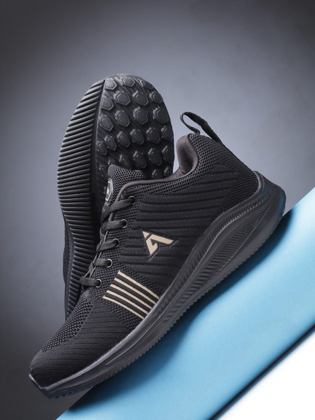 Buy Action Men Black Mesh Running Non Marking Shoes - Sports Shoes for ...