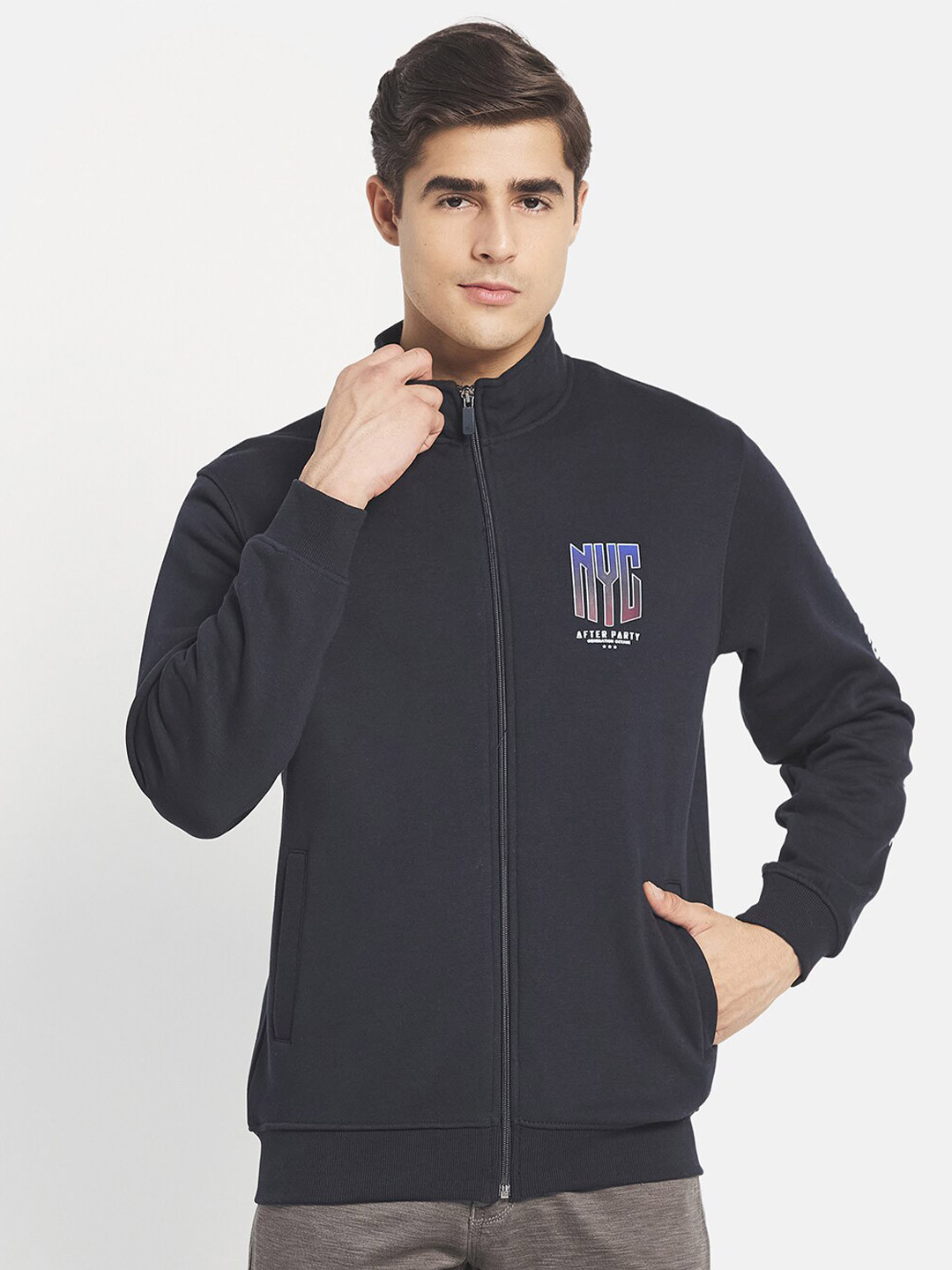Buy Octave Men Navy Blue Sweatshirt - Sweatshirts for Men 20490446 | Myntra
