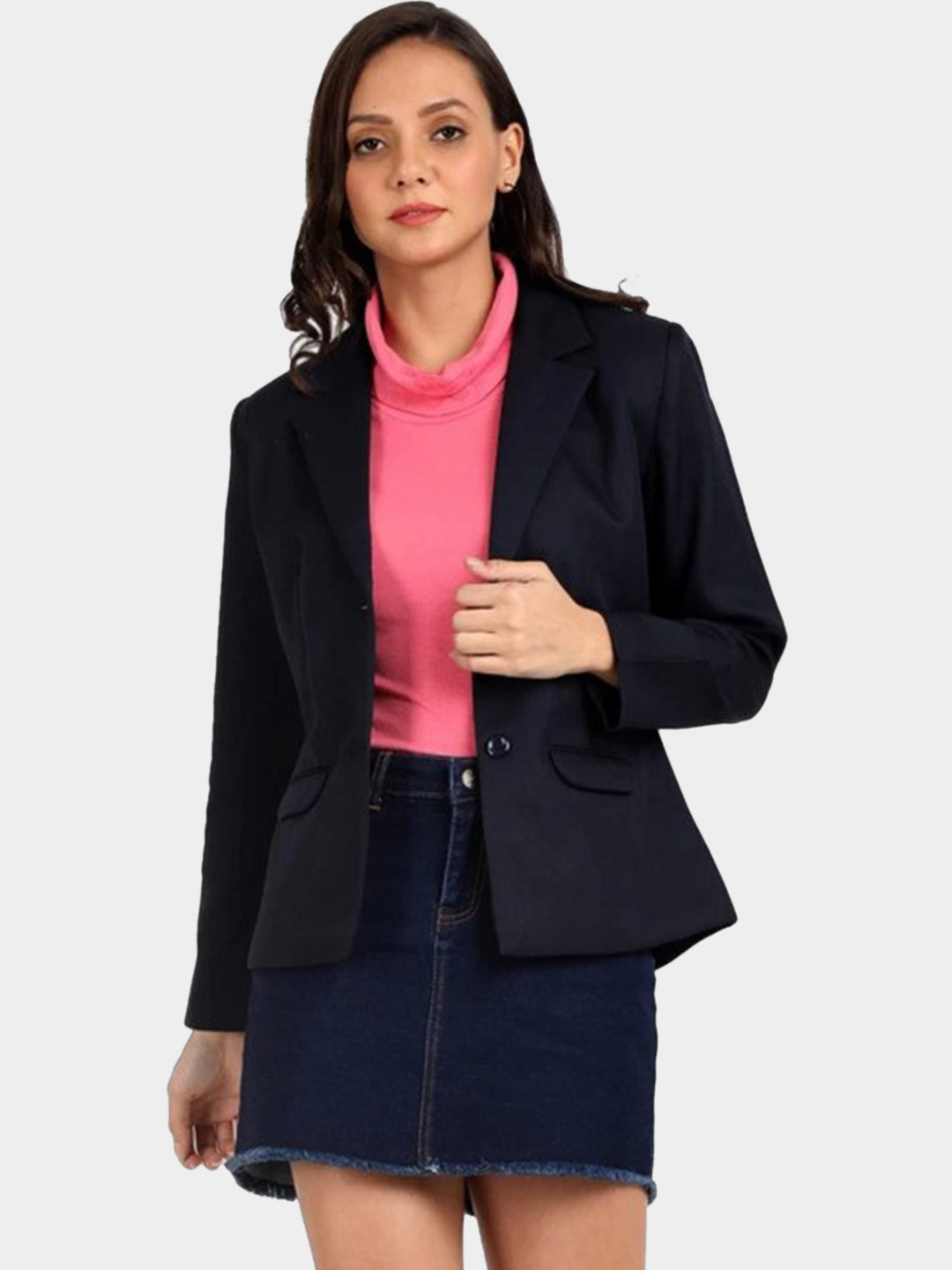 Buy BROADSTAR Women Navy Blue Blazers - Blazers for Women 20491290 | Myntra