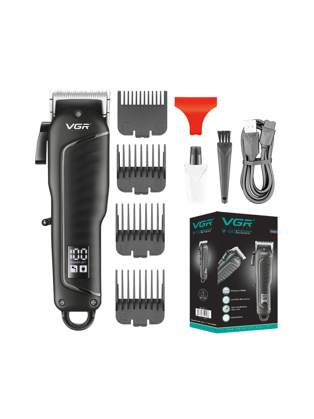 Buy VGR Men V 683 Black Solid Hair Clipper - Trimmer for Men 20491612 ...