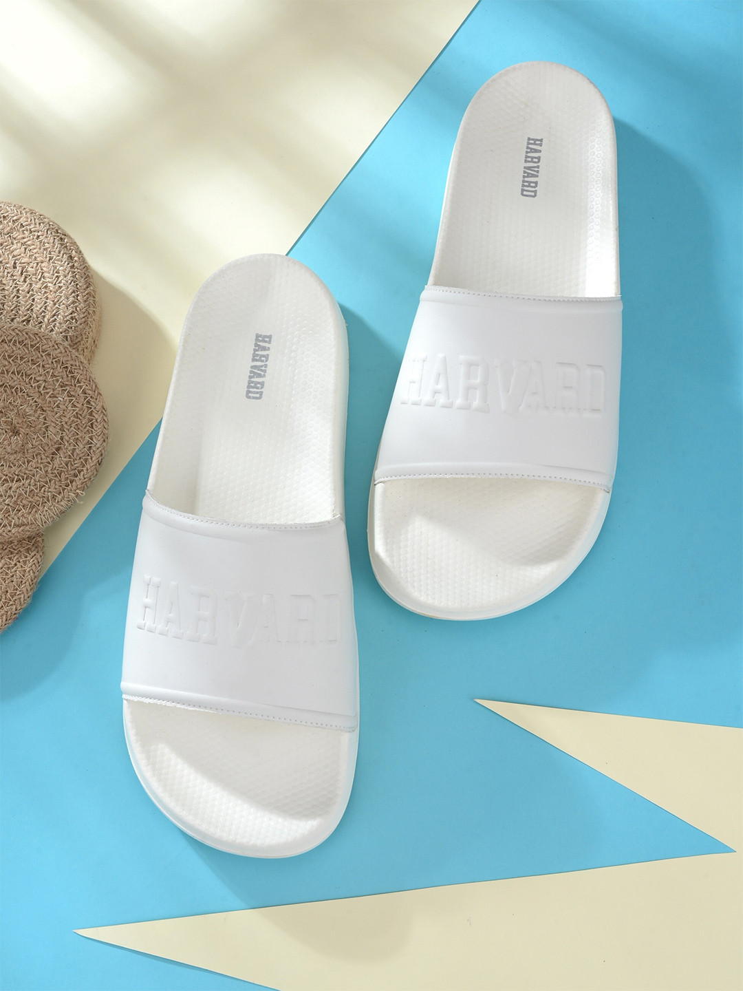 Buy Harvard Men White Sliders - Flip Flops for Men 20495362 | Myntra