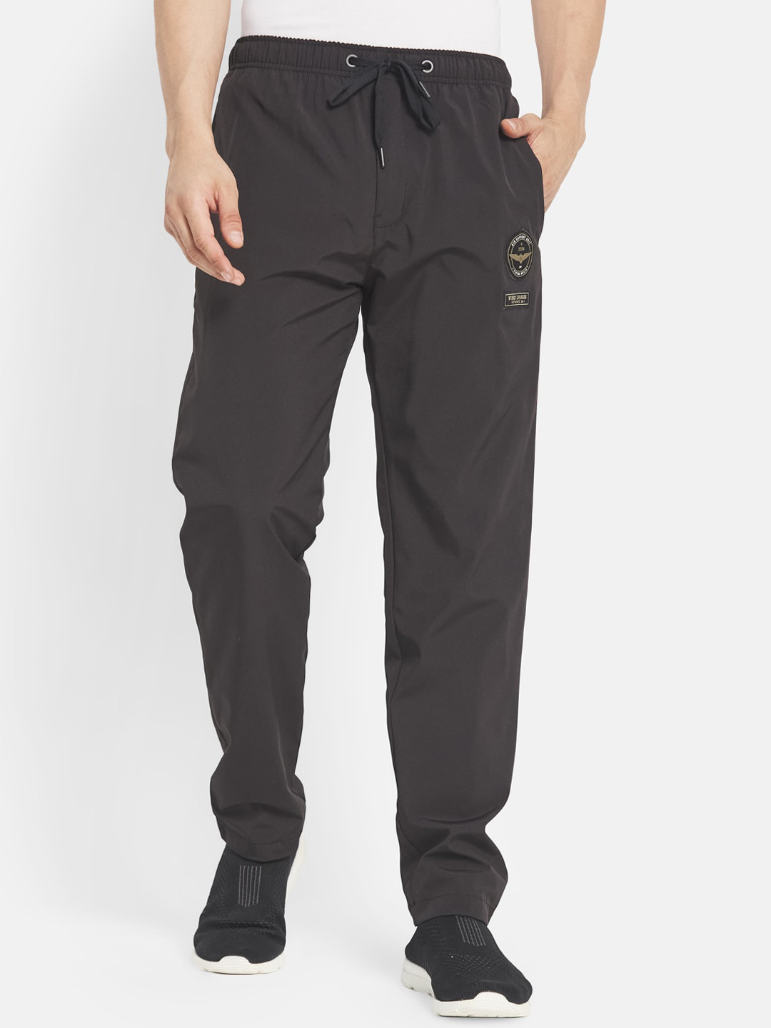 Buy Octave Men Black Solid Cotton Track Pants - Track Pants for Men ...