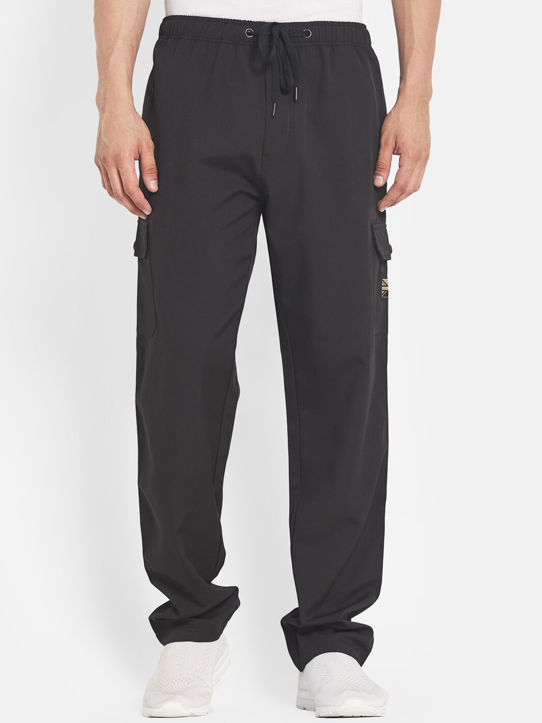 Buy Octave Men Black Solid Cotton Track Pants - Track Pants for Men ...