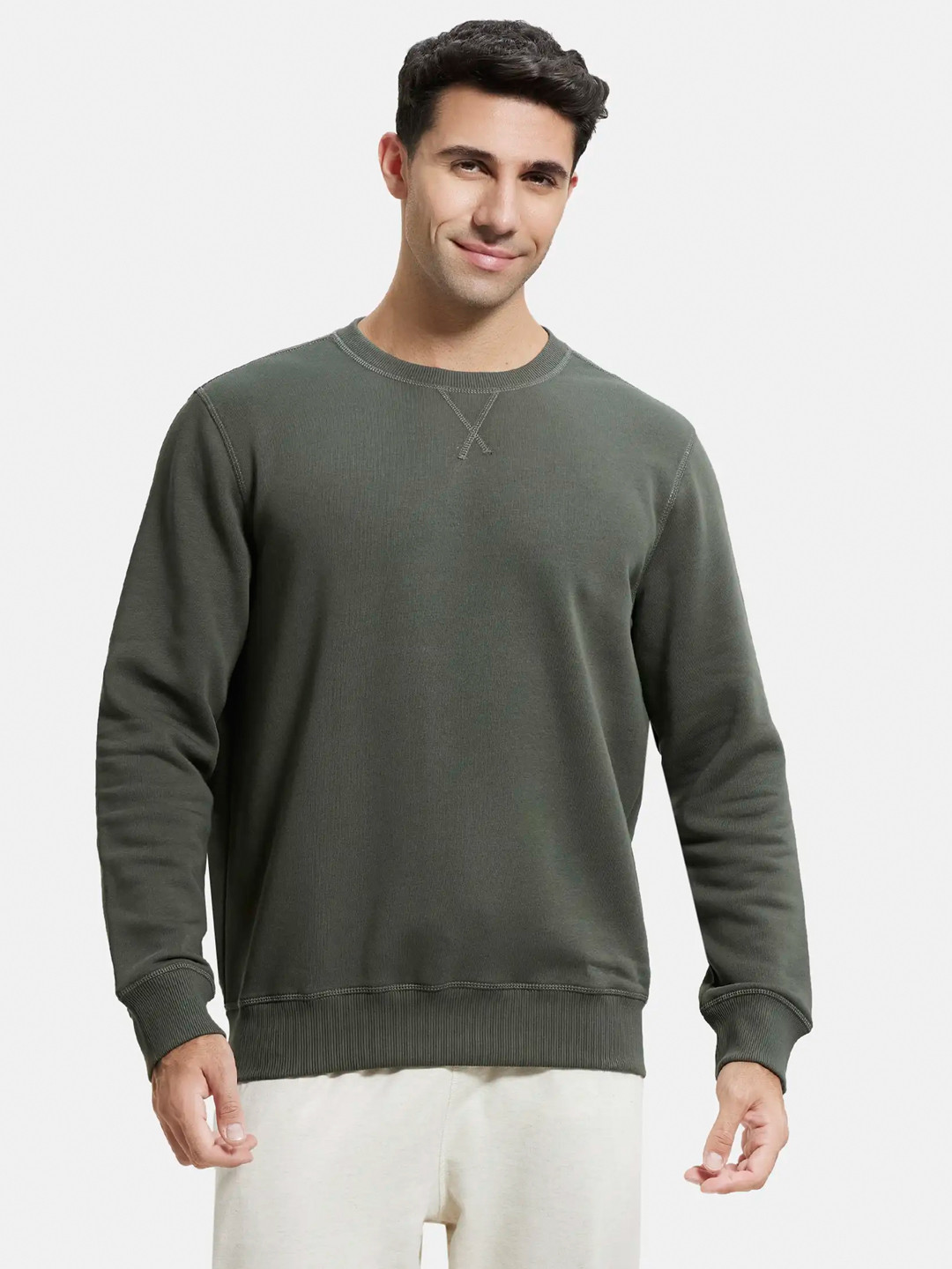 Buy Jockey Combed Cotton Rich Fleece Sweatshirt With StayWarm ...