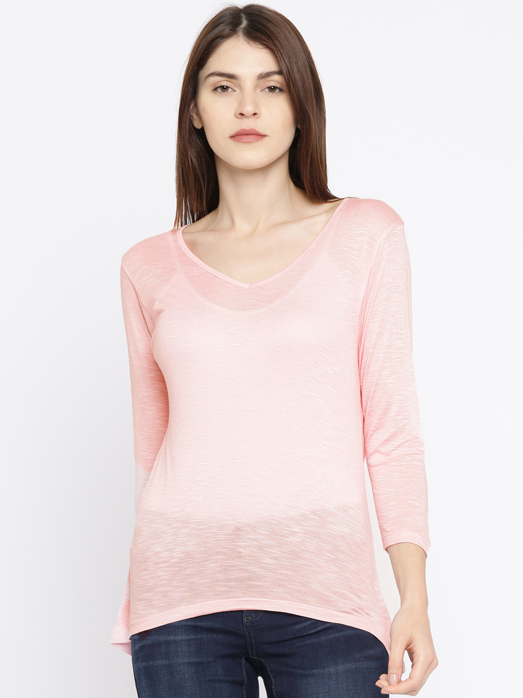 Buy Ms.Taken By Kriti Shanon Women Pink Solid Top - Tops for Women ...