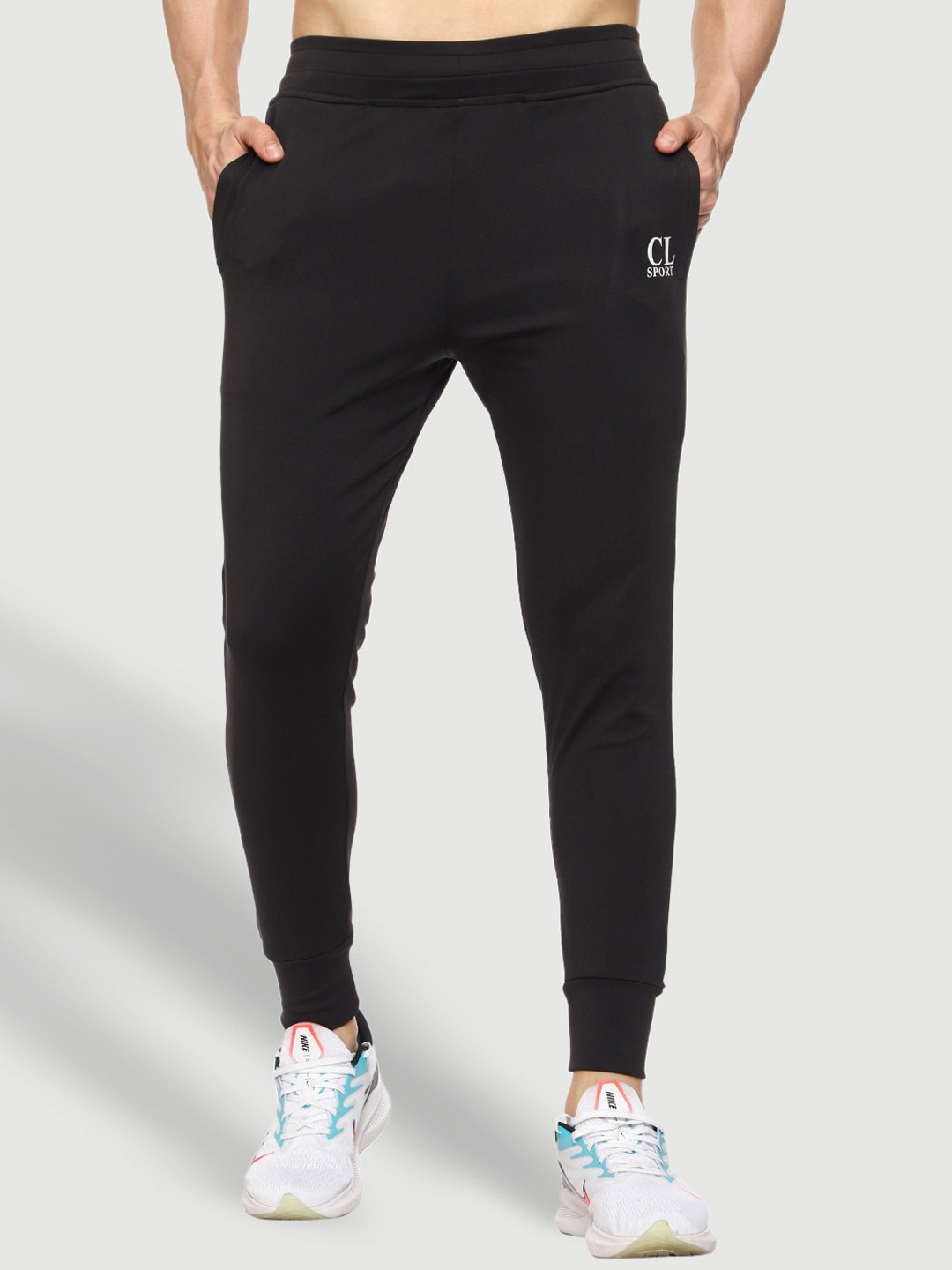 Buy CL SPORT Men Black Solid Polyester Rapid Dry Joggers - Track Pants ...