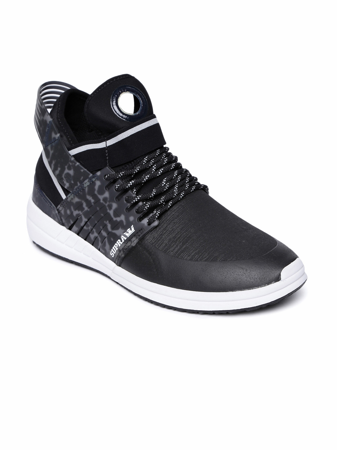 Buy Supra Men Black Printed Skytop Sneakers - Casual Shoes for Men ...