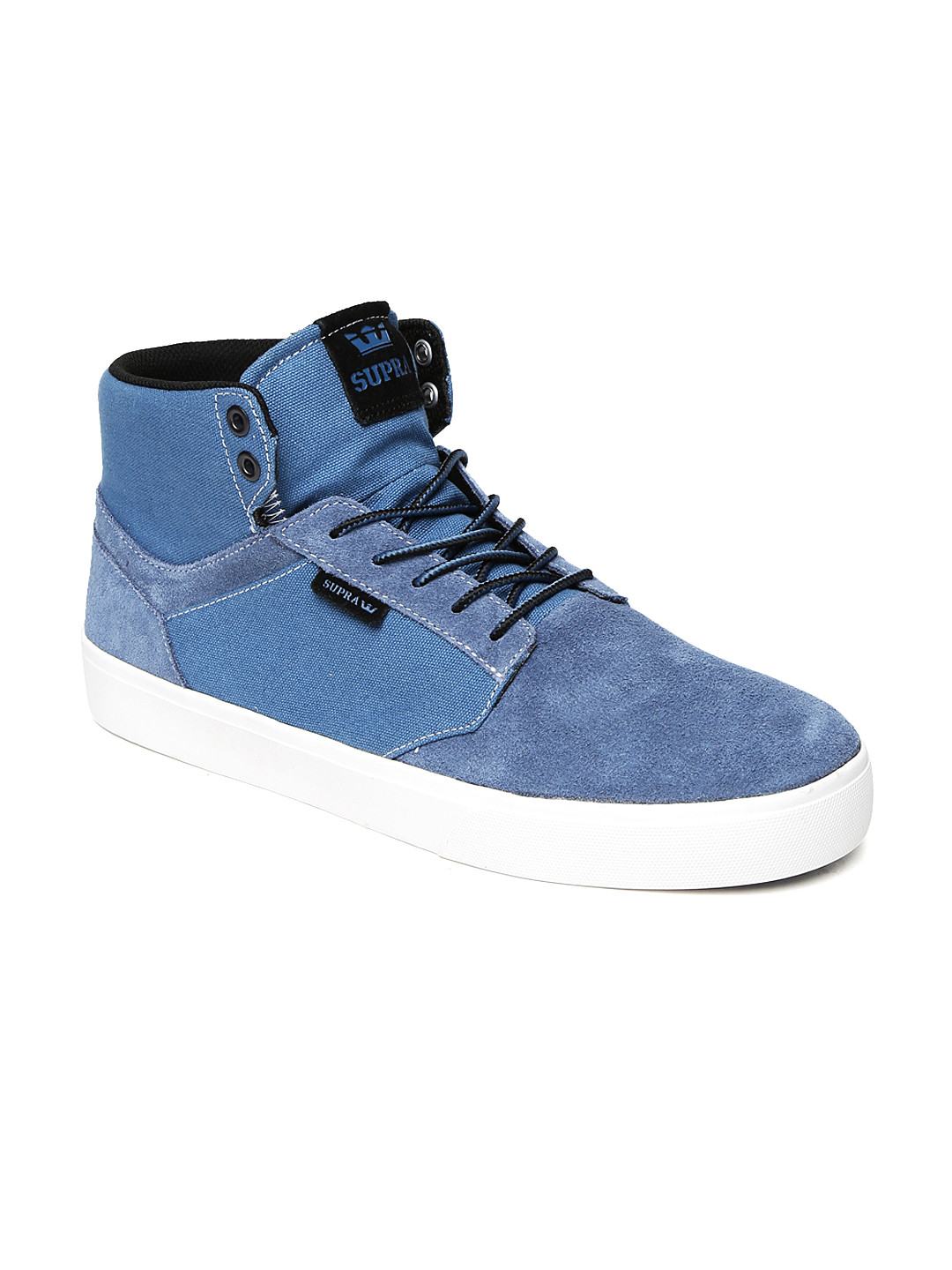 Buy Supra Men Blue Solid Suede High Top YOREK Sneakers - Casual Shoes ...