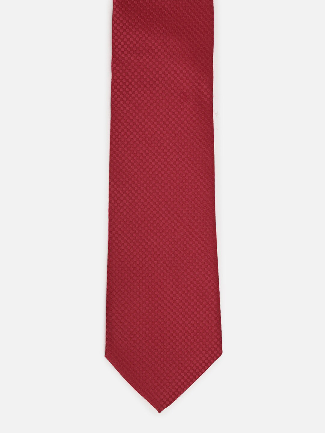 Buy Peter England Men Red Woven Design Skinny Tie - Ties for Men ...