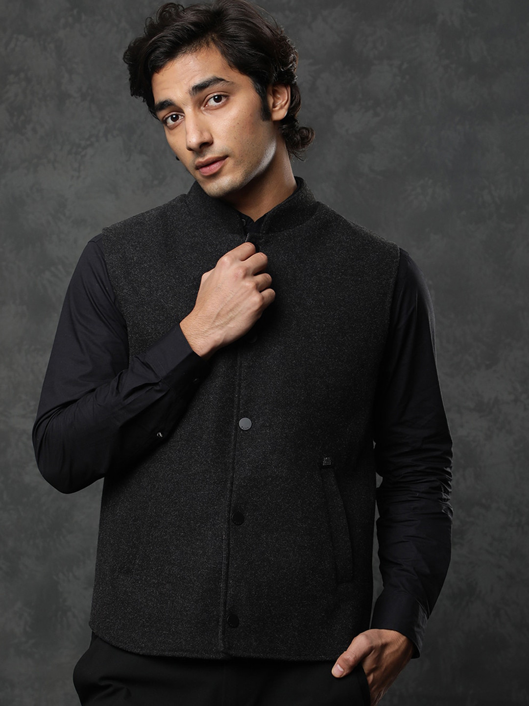 Buy RARE RABBIT Men Black Solid Tailored Jacket - Jackets for Men ...