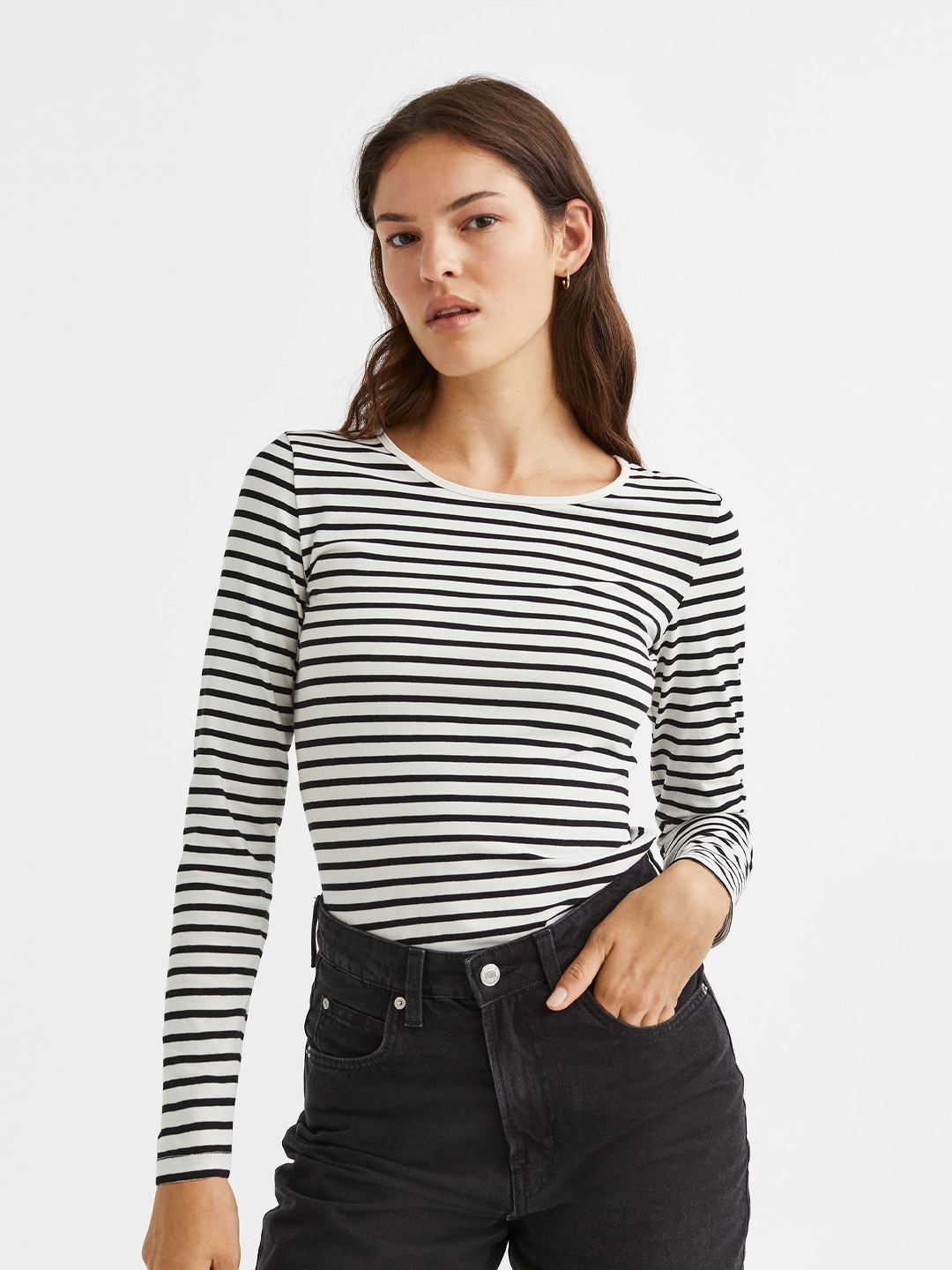 Buy H&M Women Black Long Sleeved Jersey Top - Tops for Women 20515662 ... Buy H&M Women Black Long Sleeved Jersey Top - Tops for Women 20515662 ...