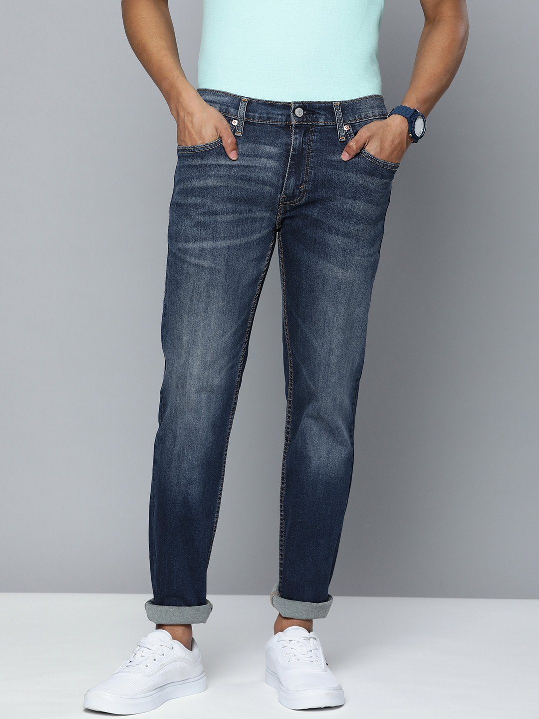 Buy Levis Men 511 Slim Fit Low Rise Heavy Fade Stretchable Jeans ...