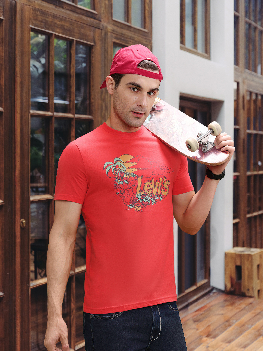 Buy Levis Men Pure Cotton Graphic Printed T Shirt - Tshirts for Men ...