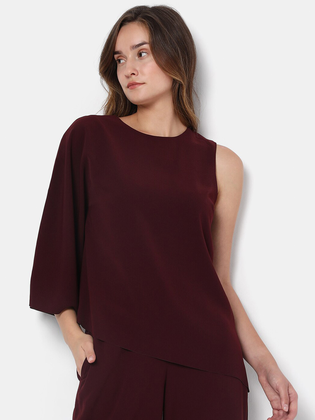 Buy Vero Moda Women Maroon Solid Top - Tops for Women 20516826 | Myntra