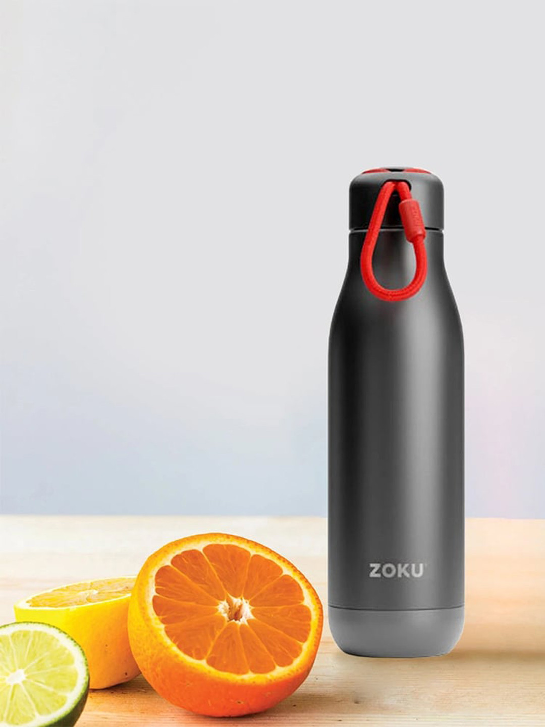 Buy Zoku Black Single Walled Vacuum Insulated Stainless Steel Water ...