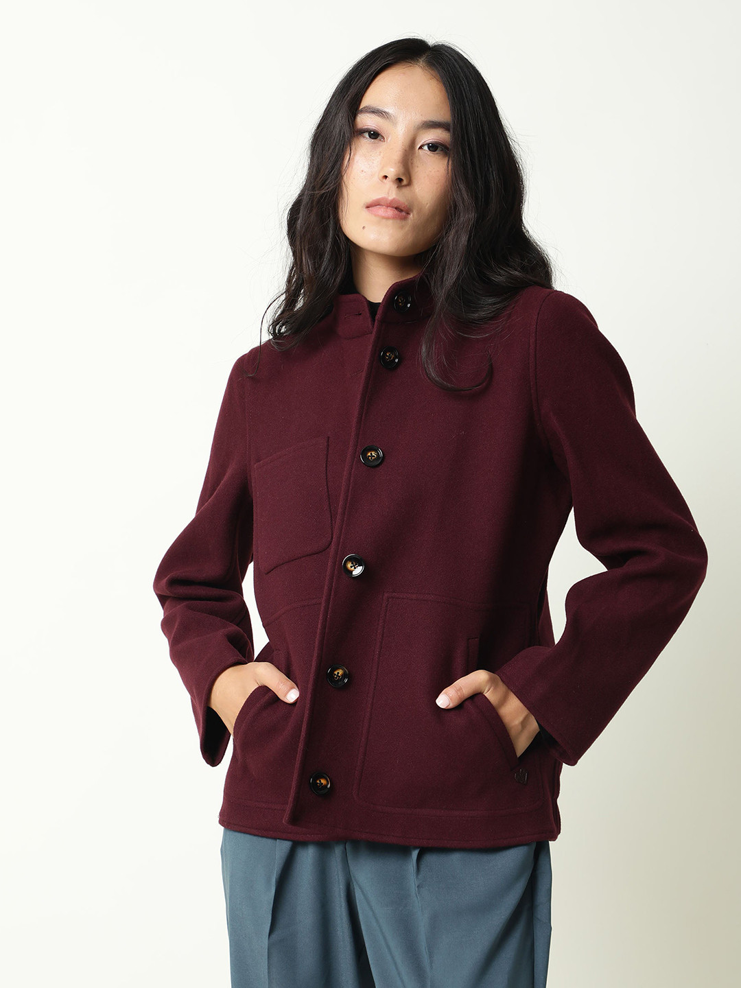 Buy RAREISM Women Maroon Tailored Jacket - Jackets for Women 20521222 ...