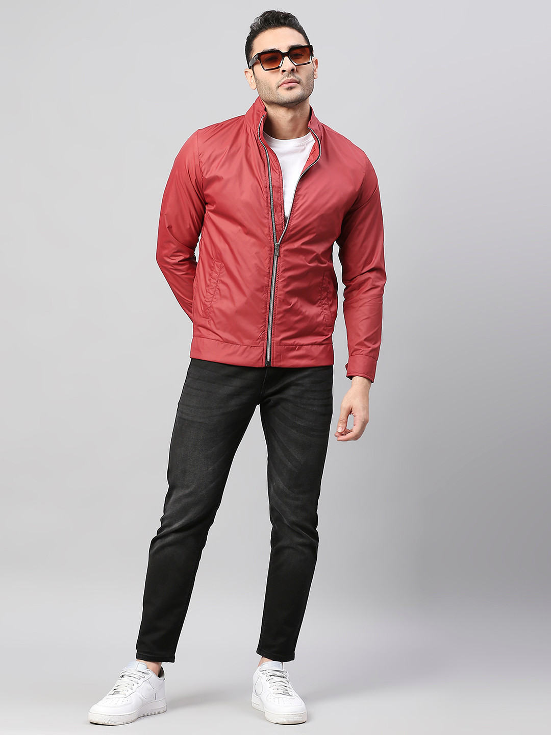 Buy Dennis Lingo Men Maroon Lightweight Bomber Jacket - Jackets for Men ...