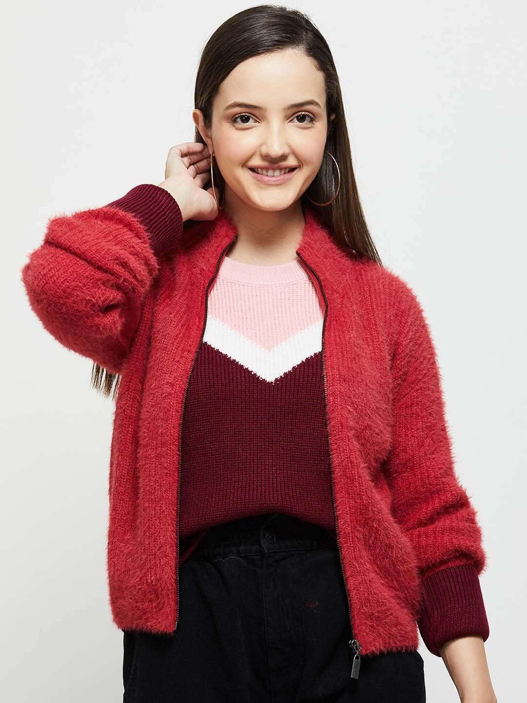 Buy Max Women Red Solid Tailored Jacket - Jackets for Women 20528634 ...