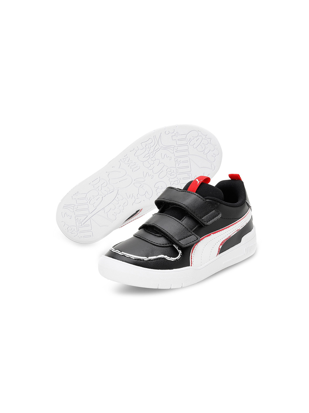 Buy Puma Kids Black Perforations Multiflex Home School AC Sneakers ...