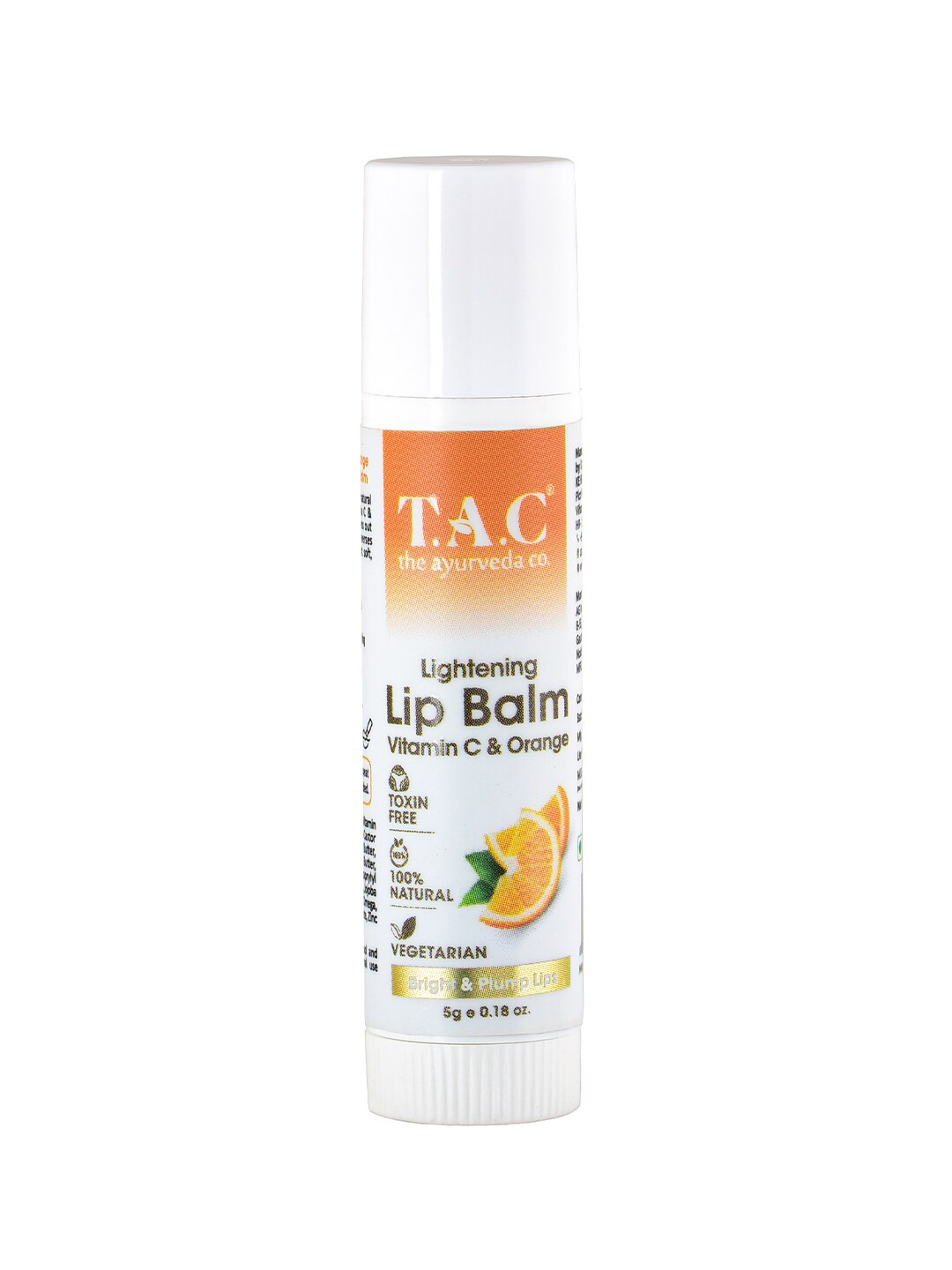 Buy TAC The Ayurveda Co. Vitamin C & Orange Lip Balm 5g - Lip Balm for ...