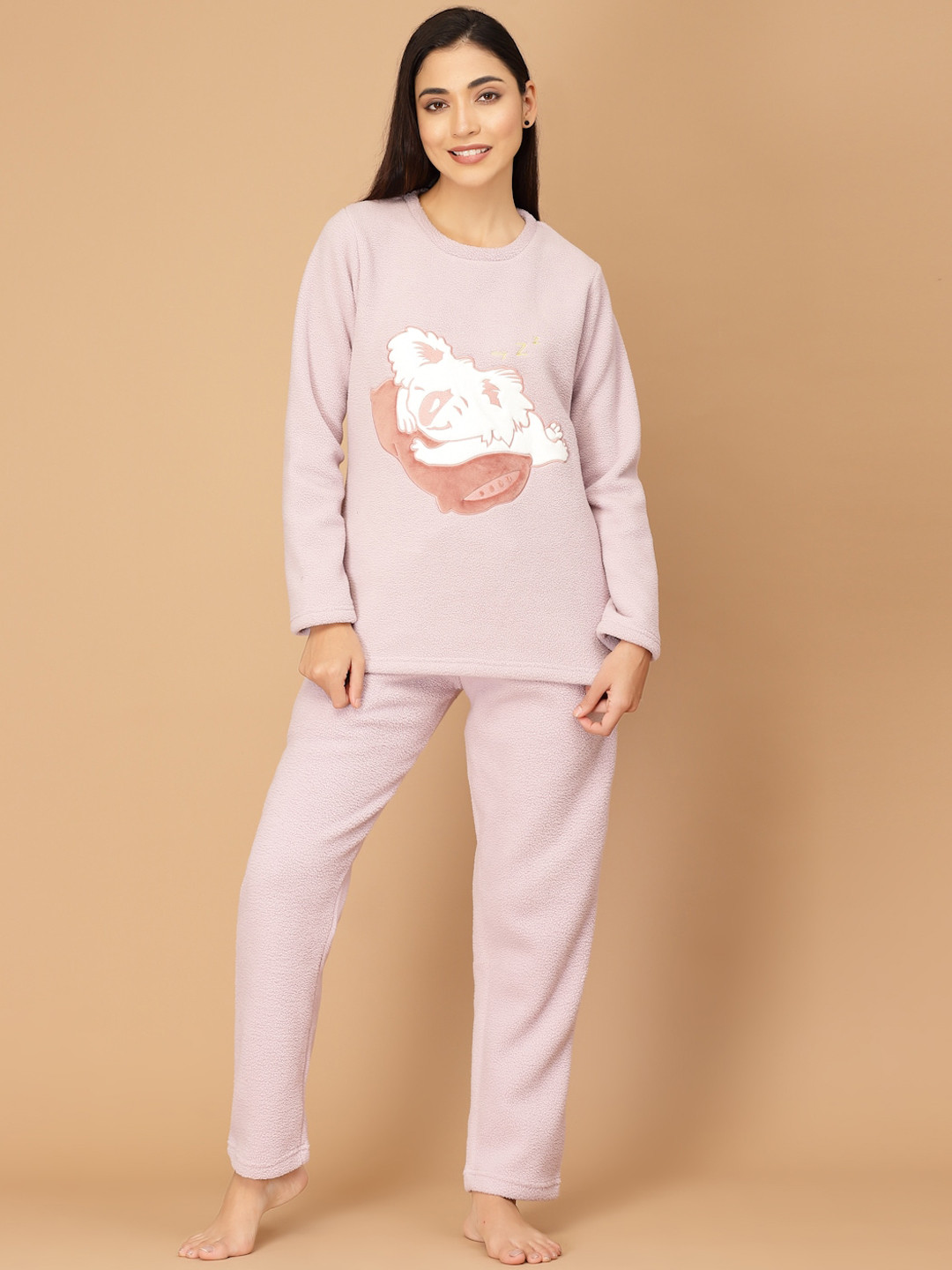 Buy Sweet Dreams Women Super Soft Polar Fleece Applique Winter Night ...