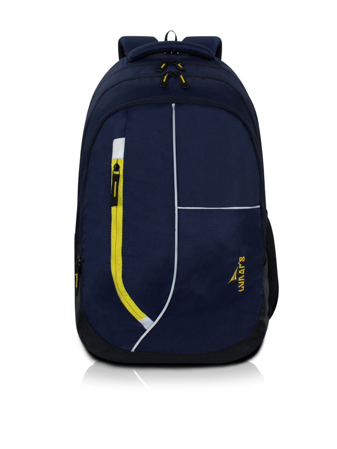 Buy LUNAR'S Unisex Navy Blue & Yellow Embroidered Backpack - Backpacks ...