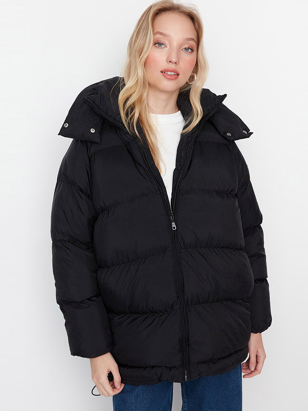 Buy Trendyol Women Black Puffer Jacket - Jackets for Women 20535874 ...