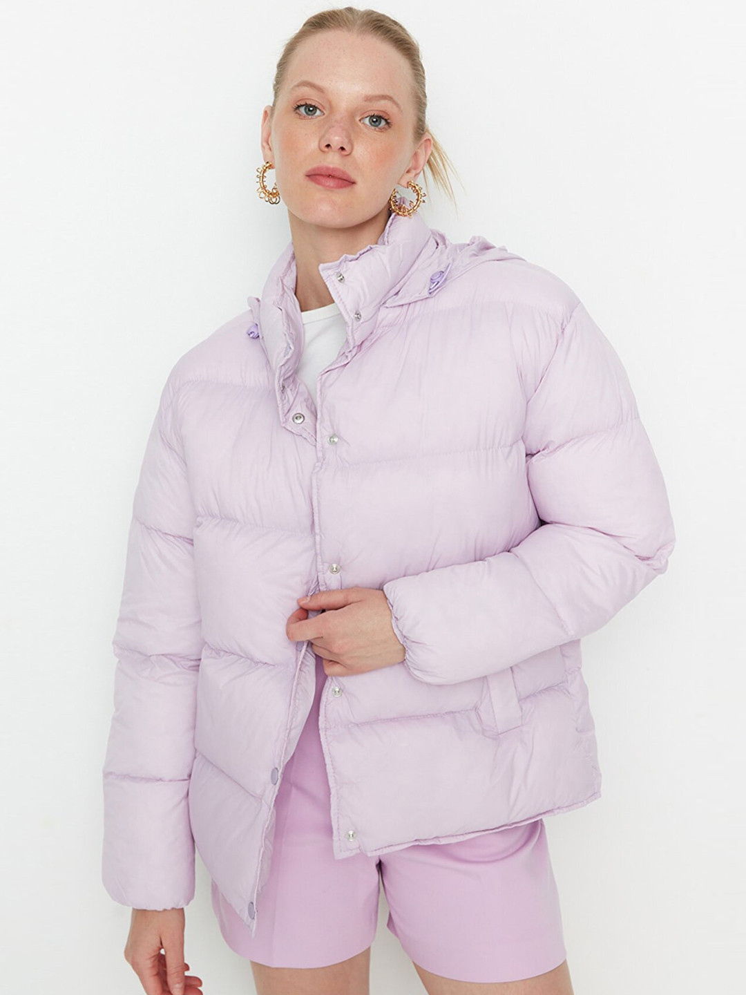 Buy Trendyol Women Violet Puffer Jacket - Jackets for Women 20536060 ...