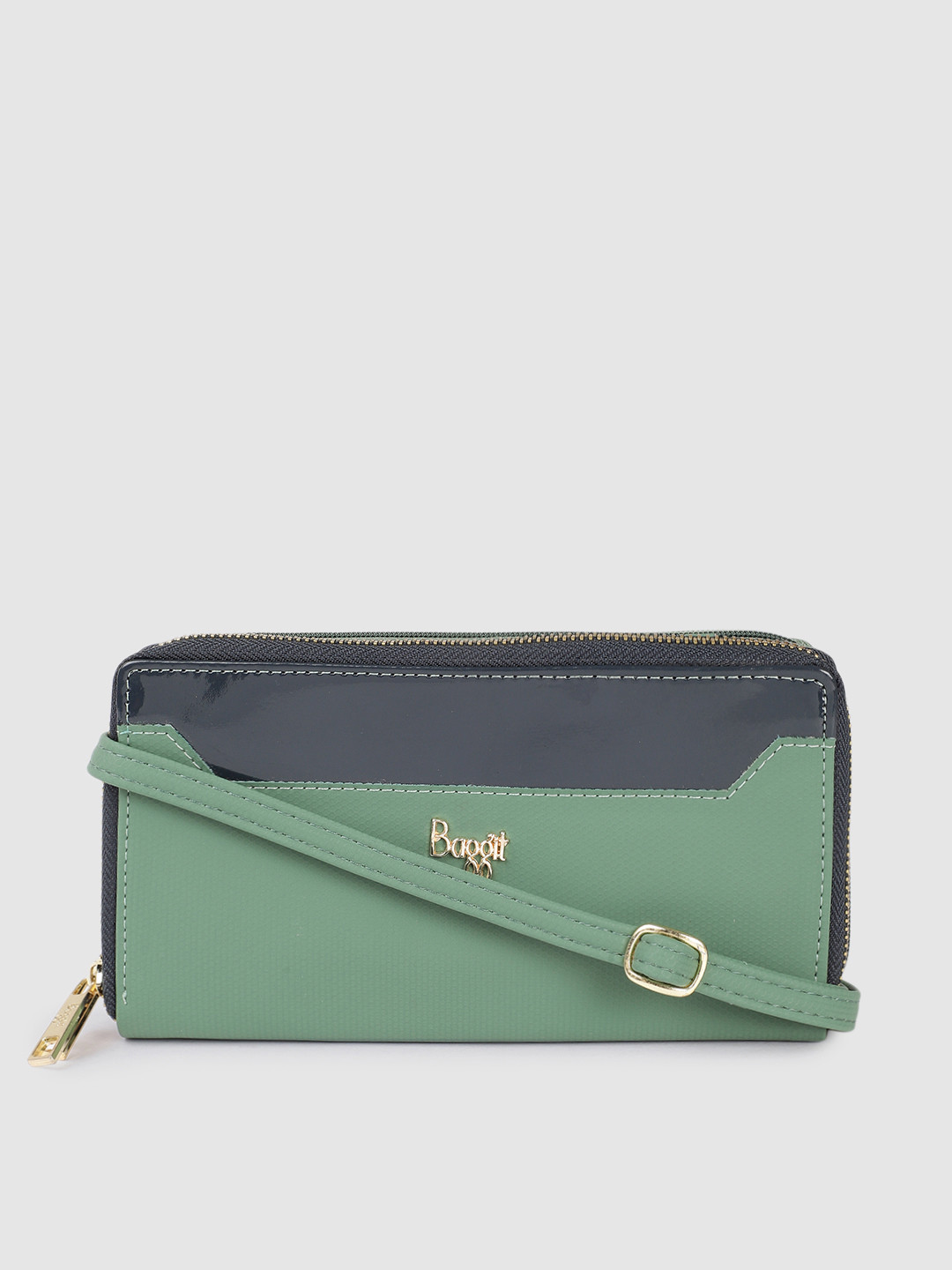 Buy Baggit Women Solid PU Zip Around Wallet With SIM Card Holder ...
