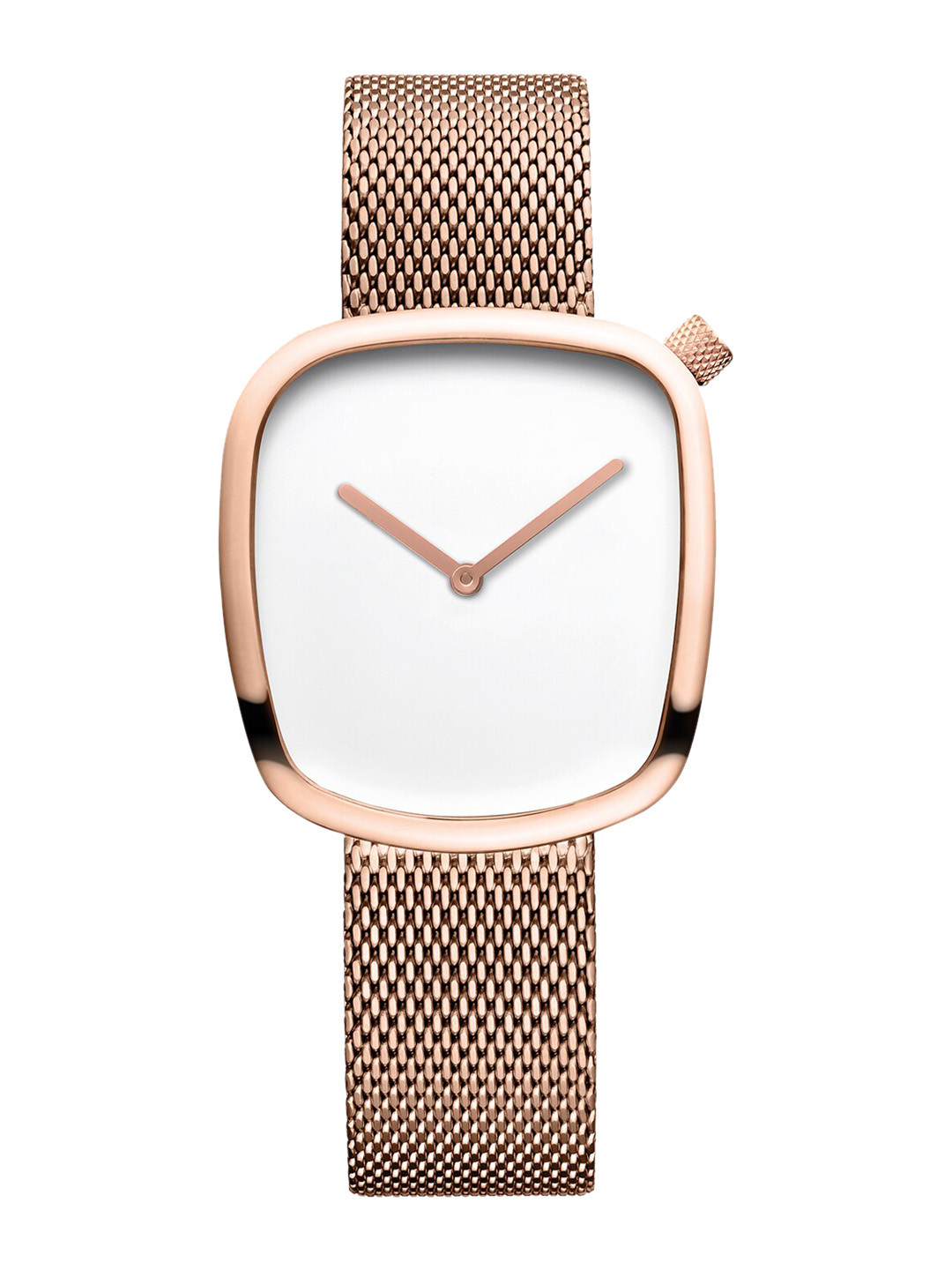 Buy BERING Women White Dial & Rose Gold Plated Bracelet Style Analogue ...