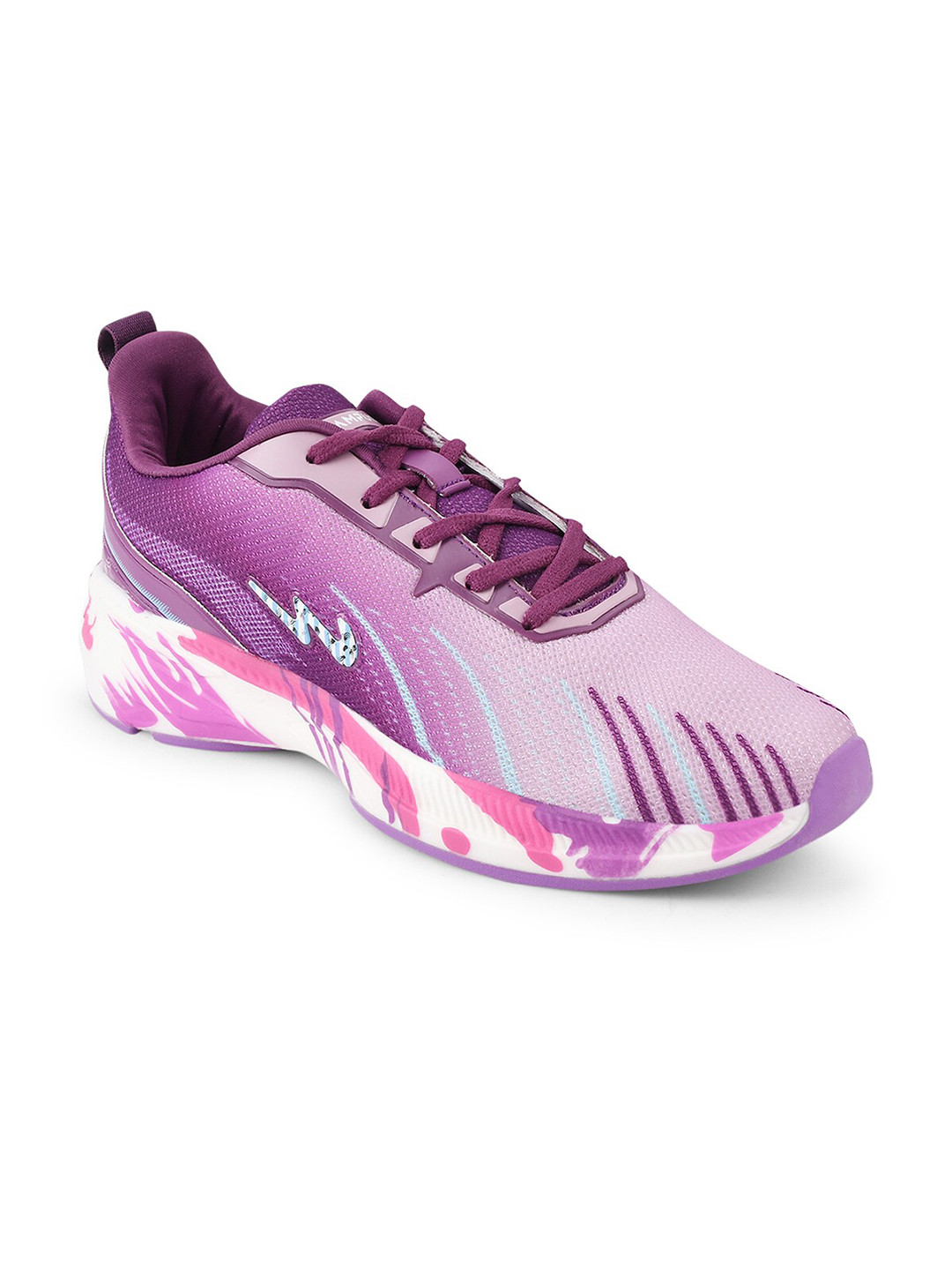 Buy Campus Women Purple & White Printed Mesh Running Shoes - Sports ...