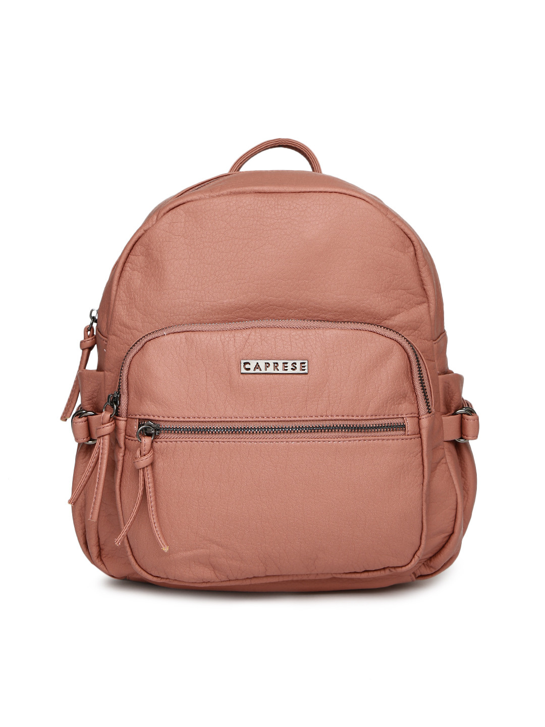 Buy Caprese Women Dusty Pink Solid Backpack - Backpacks for Women ...