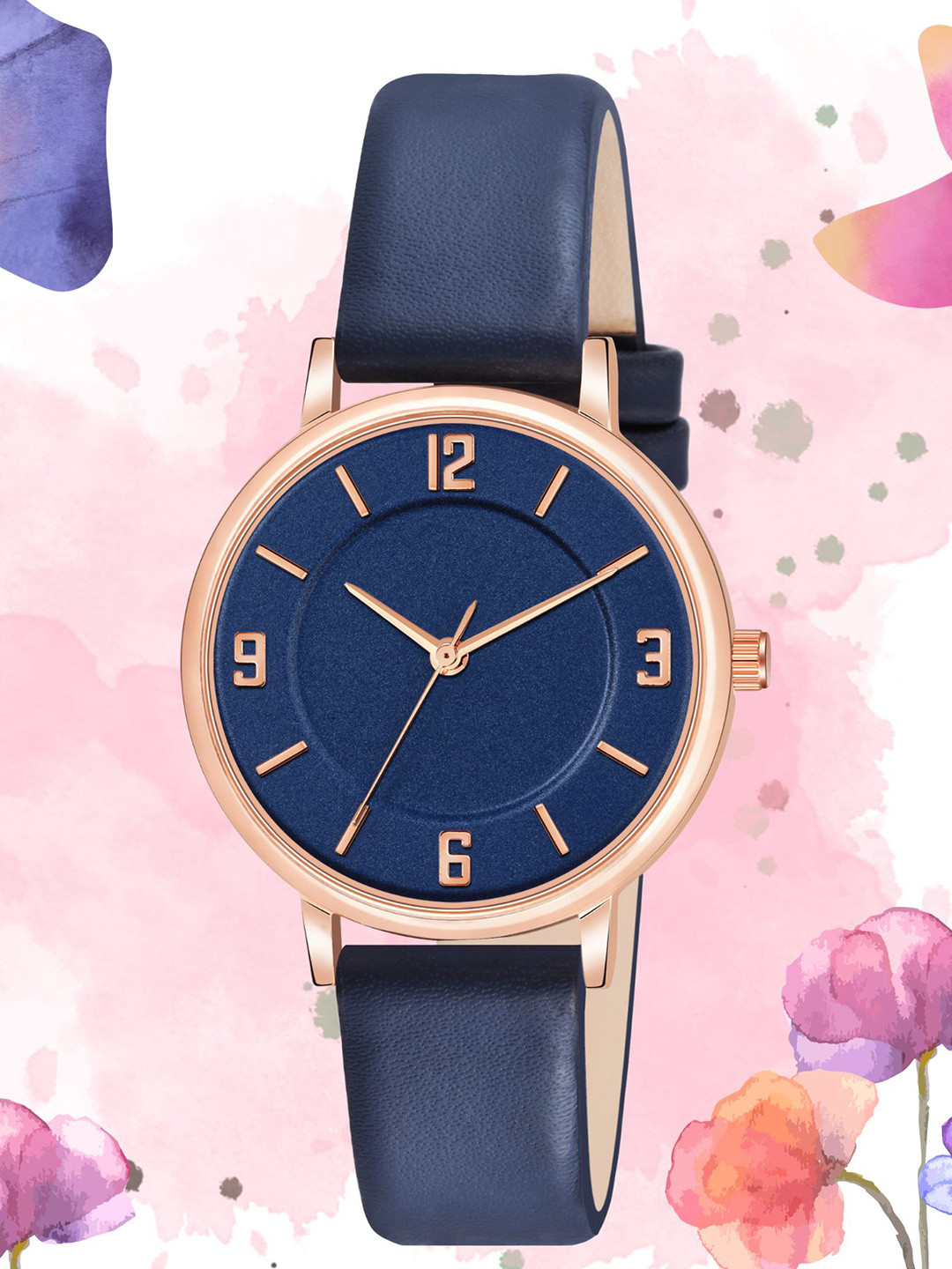 Buy Shocknshop Women Blue Dial & Blue Leather Straps Analogue Watch ...