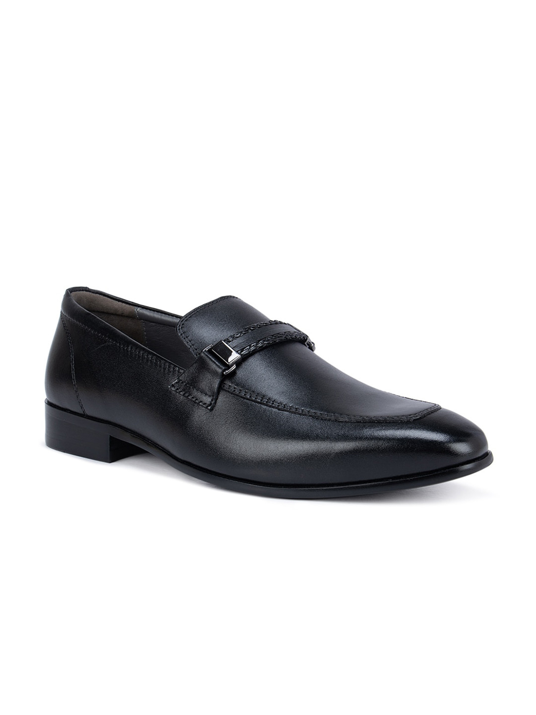 Buy ROSSO BRUNELLO Men Black Solid Leather Formal Shoes - Formal Shoes ...
