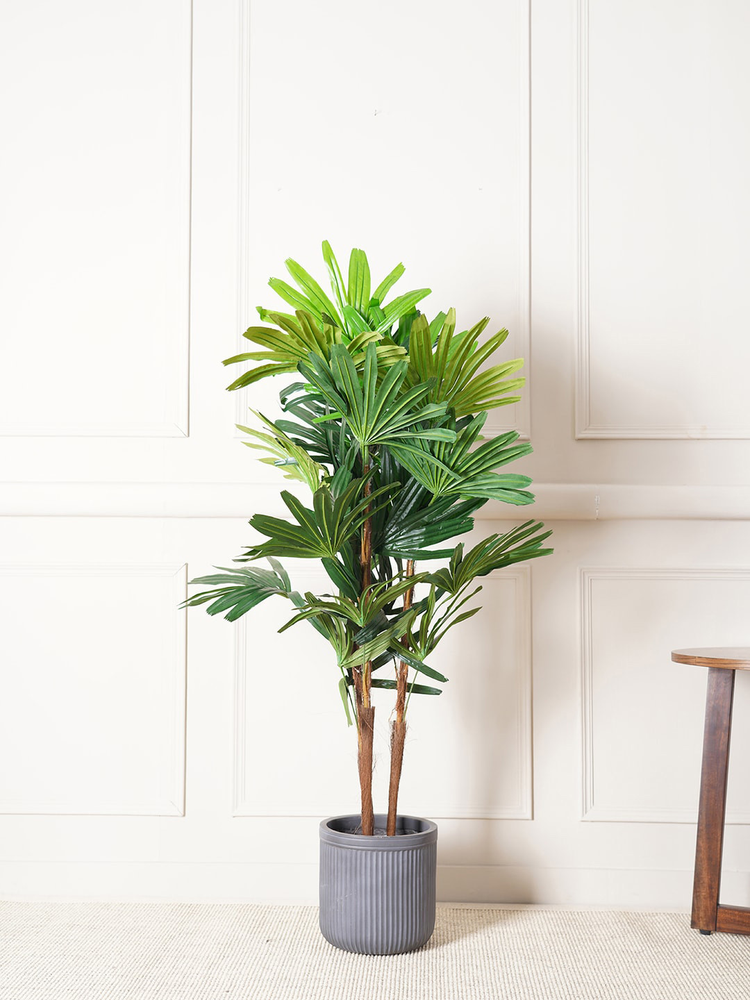 Buy Pure Home And Living Green Potted Finger Palm Tree - Artificial ...