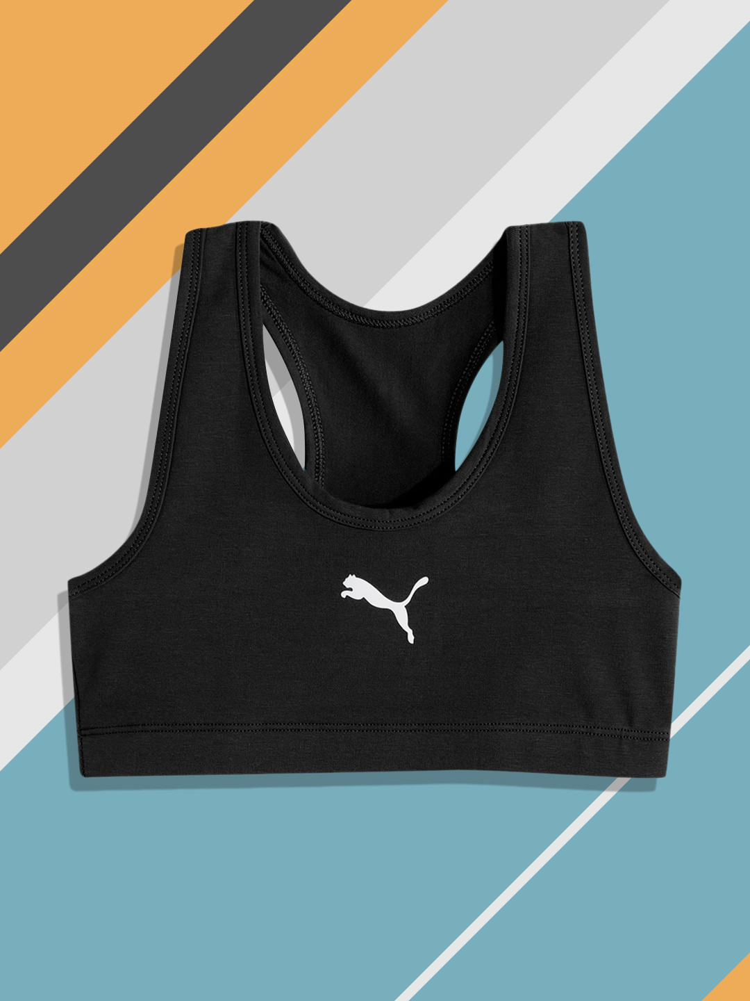 Buy Puma Girls Black Youth Workout Sports Bra - Bra for Girls 20557576 ...