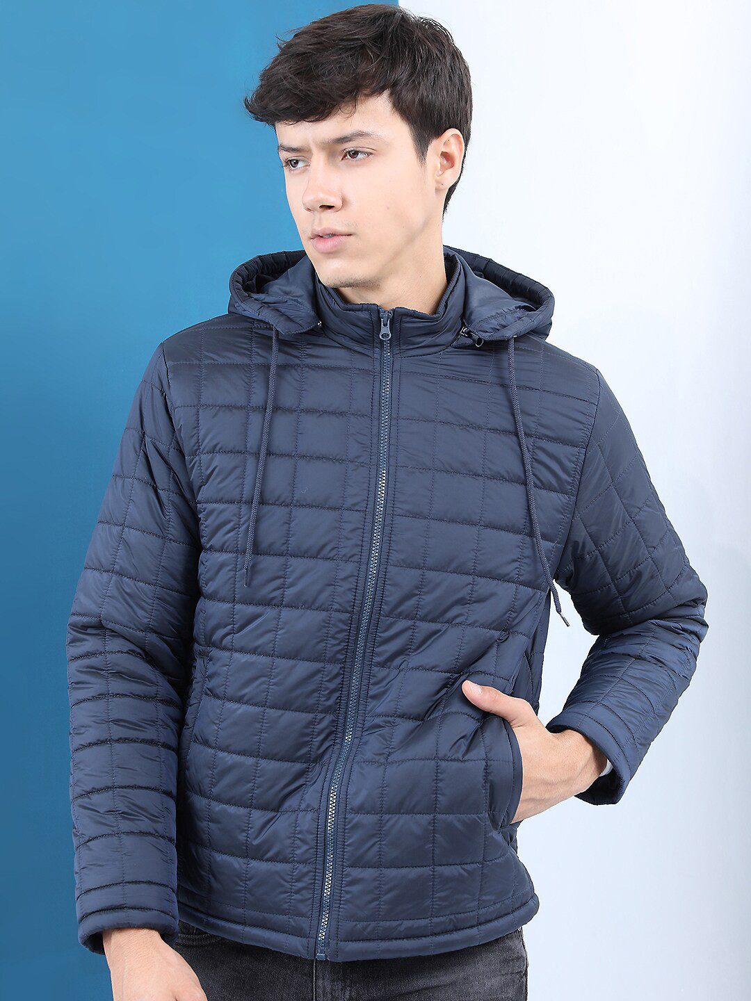 Buy HIGHLANDER Men Navy Blue Padded Jacket - Jackets for Men 20566516 ...